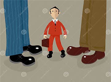 Feeling Small stock vector. Illustration of metaphors, alone - 71070