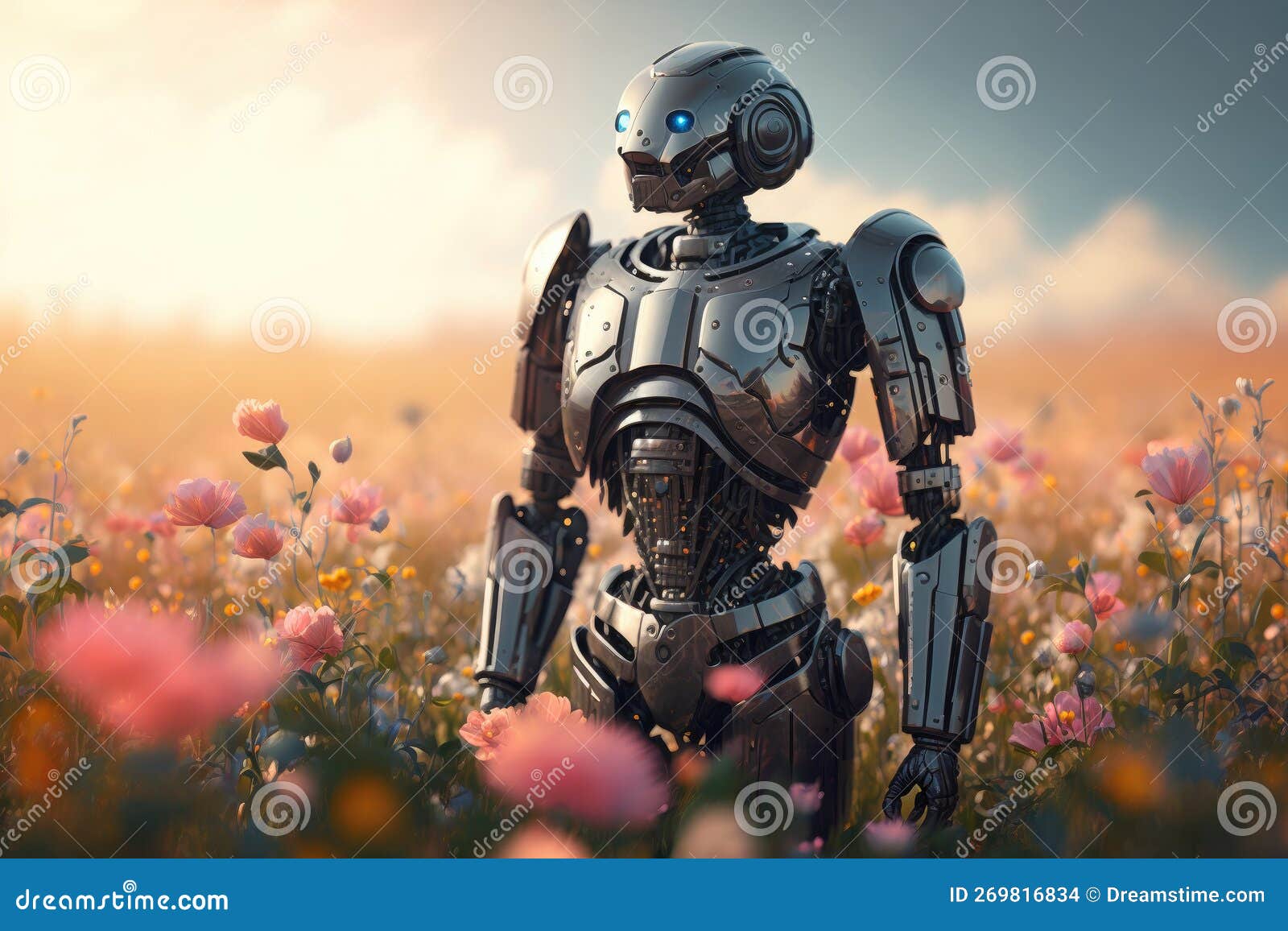 Feelings in Artificial Intelligence Concept with Romantic Robot in a ...