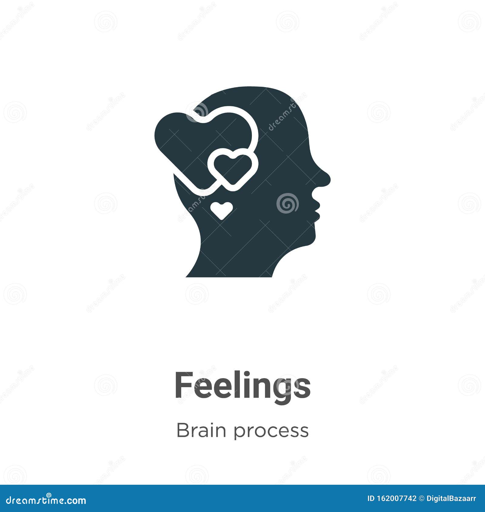 Feelings Vector Icon on White Background. Flat Vector Feelings Icon ...