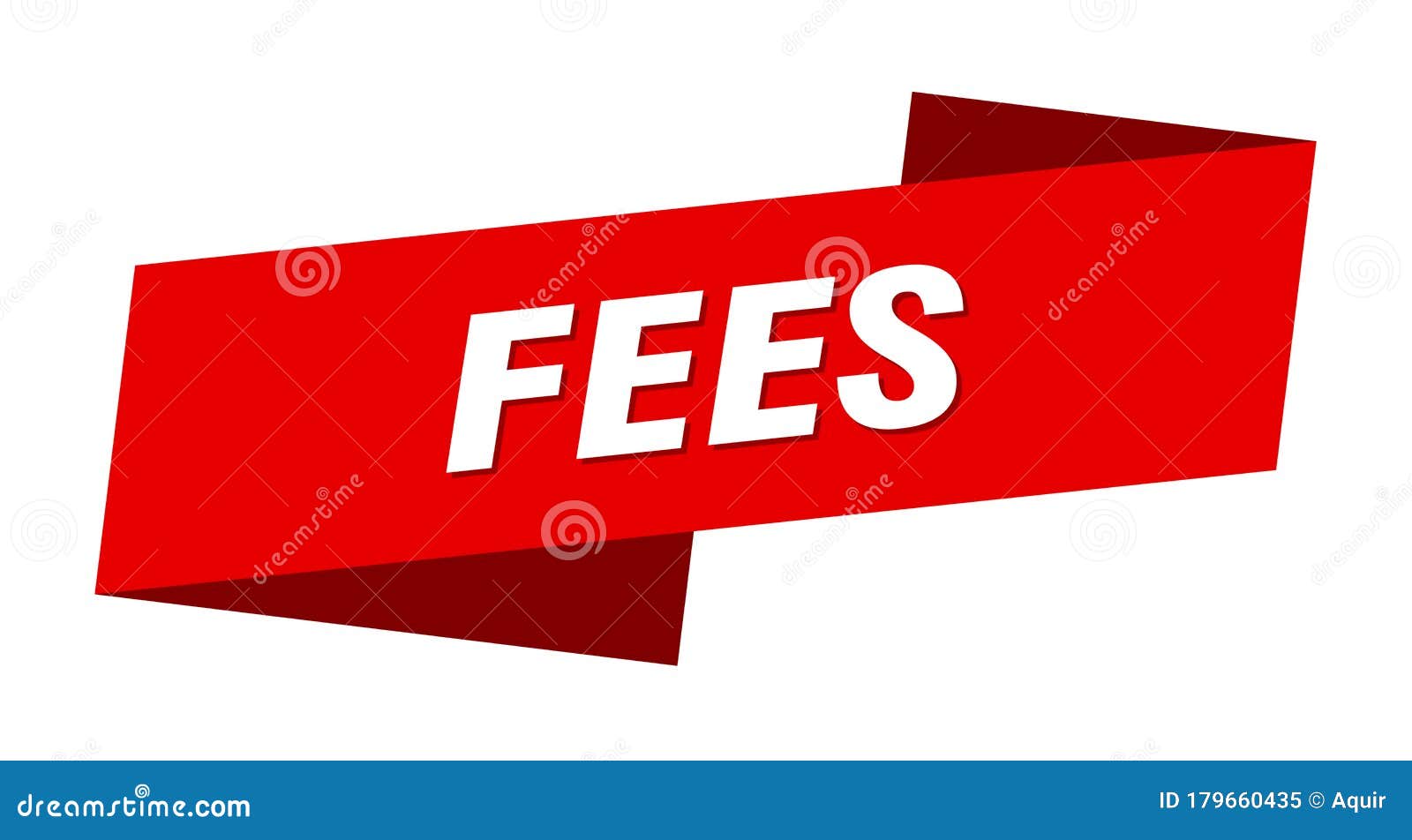Fees Banner Template. Fees Ribbon Label Stock Vector - Illustration of ...