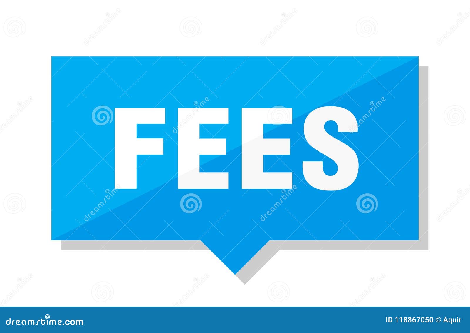 Fees price tag stock vector. Illustration of speak, vector - 118867050