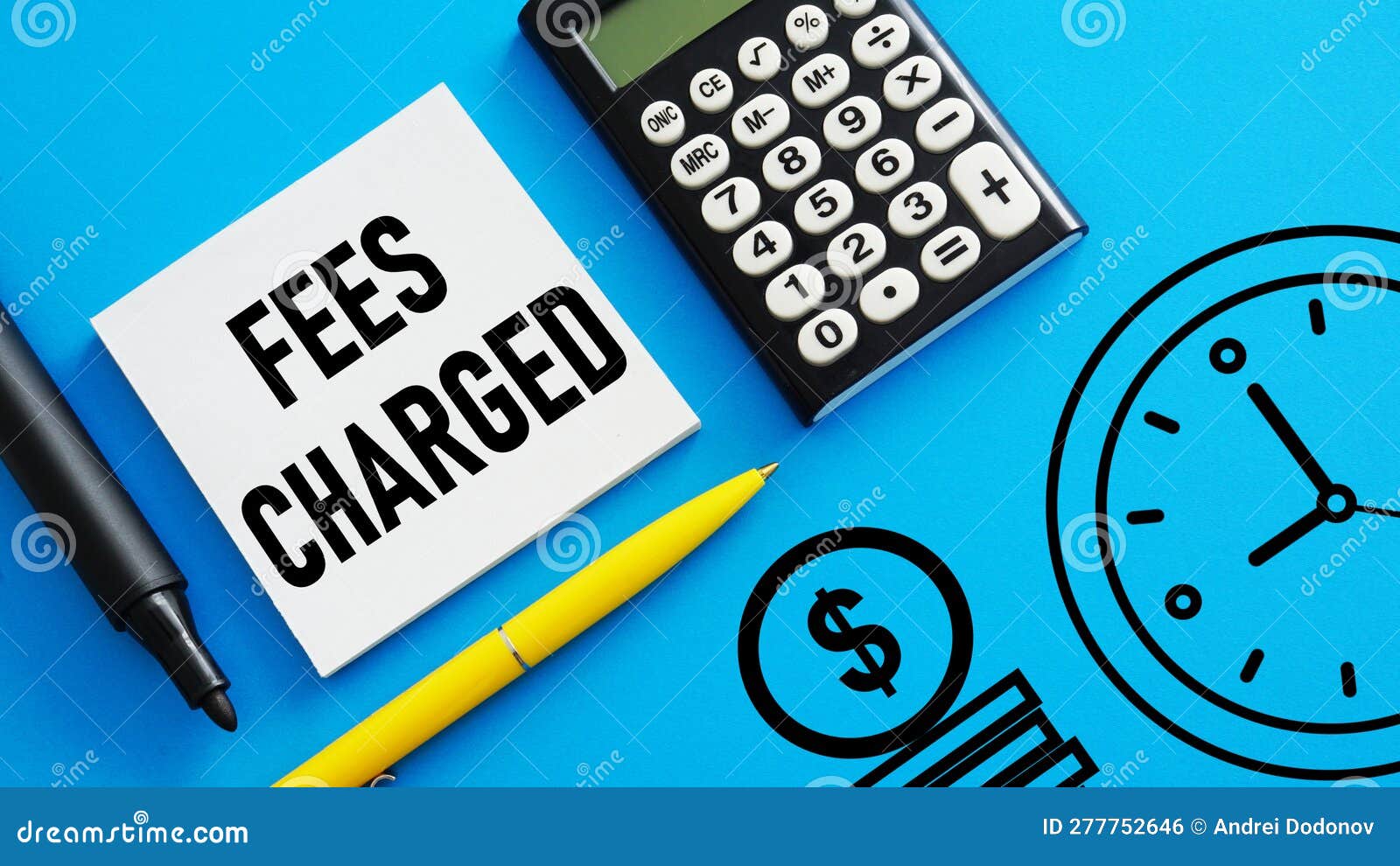 Fees Charged is Shown Using the Text Stock Photo - Image of hidden ...