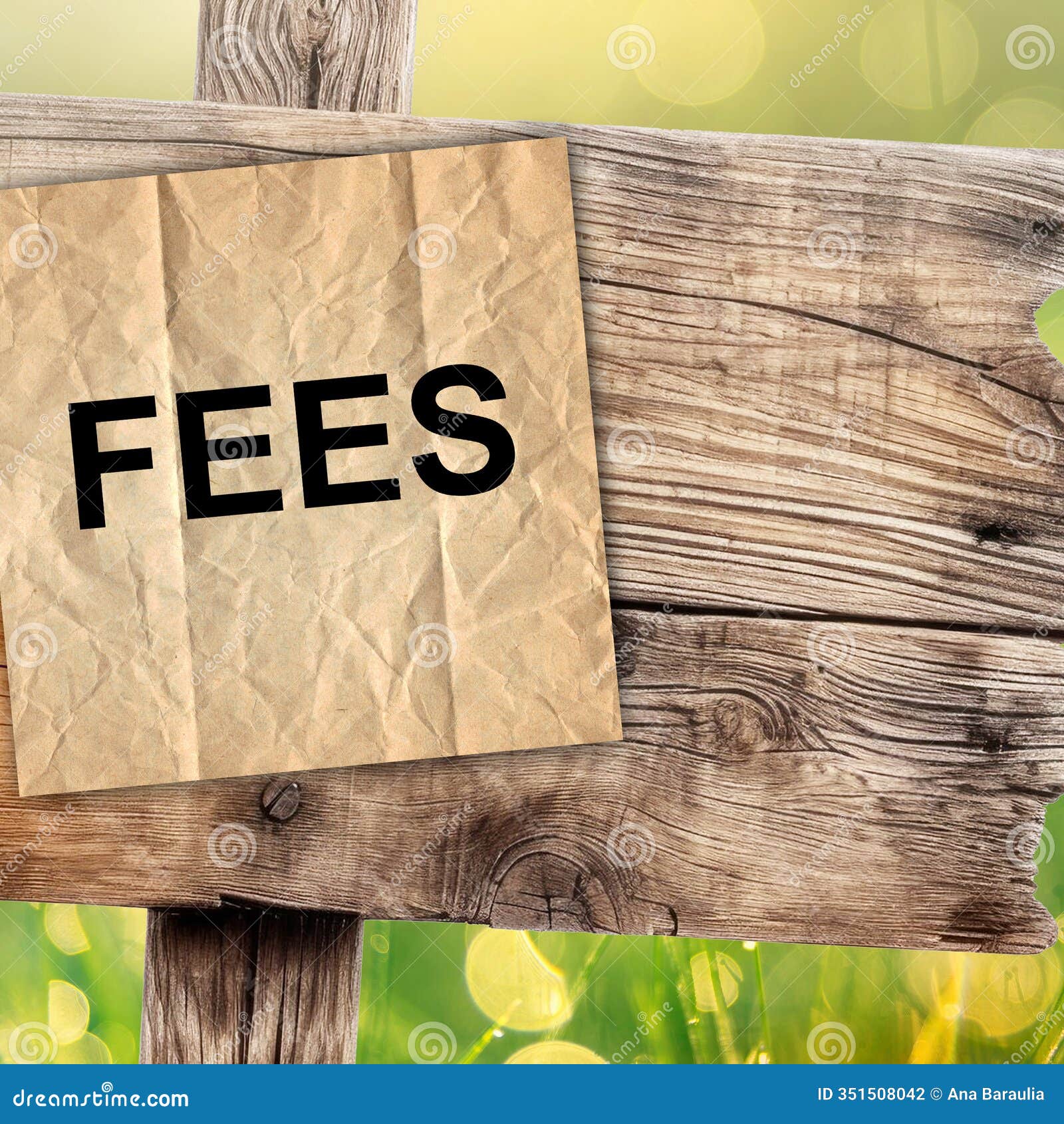 Fees and Charges Written on Paper Against Grey Background. Business ...