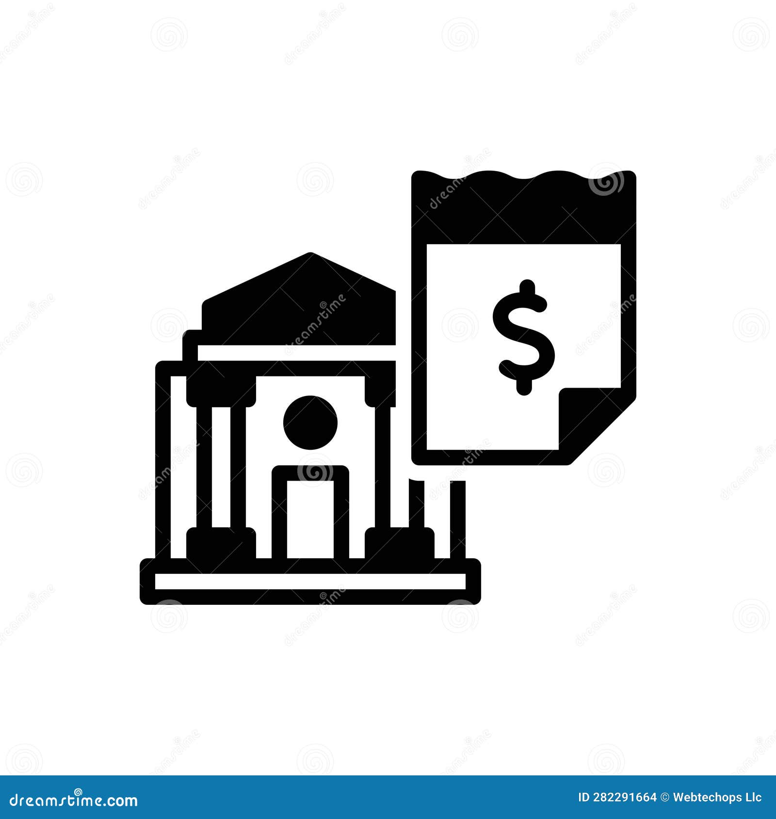Black Solid Icon for Fees, in Choice and Bank Stock Illustration ...
