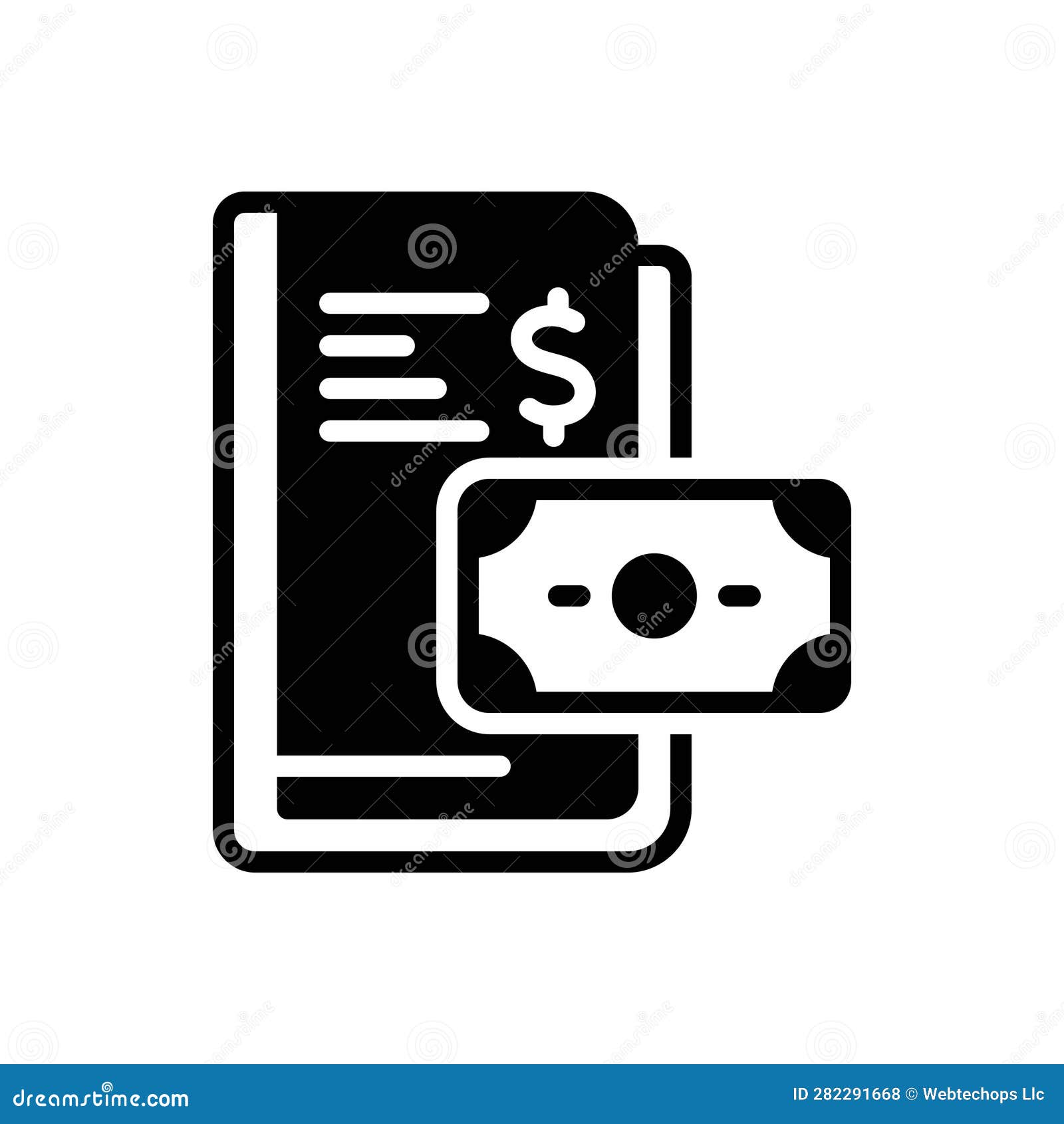 Black Solid Icon for Fees, in Choice and Price Stock Illustration ...