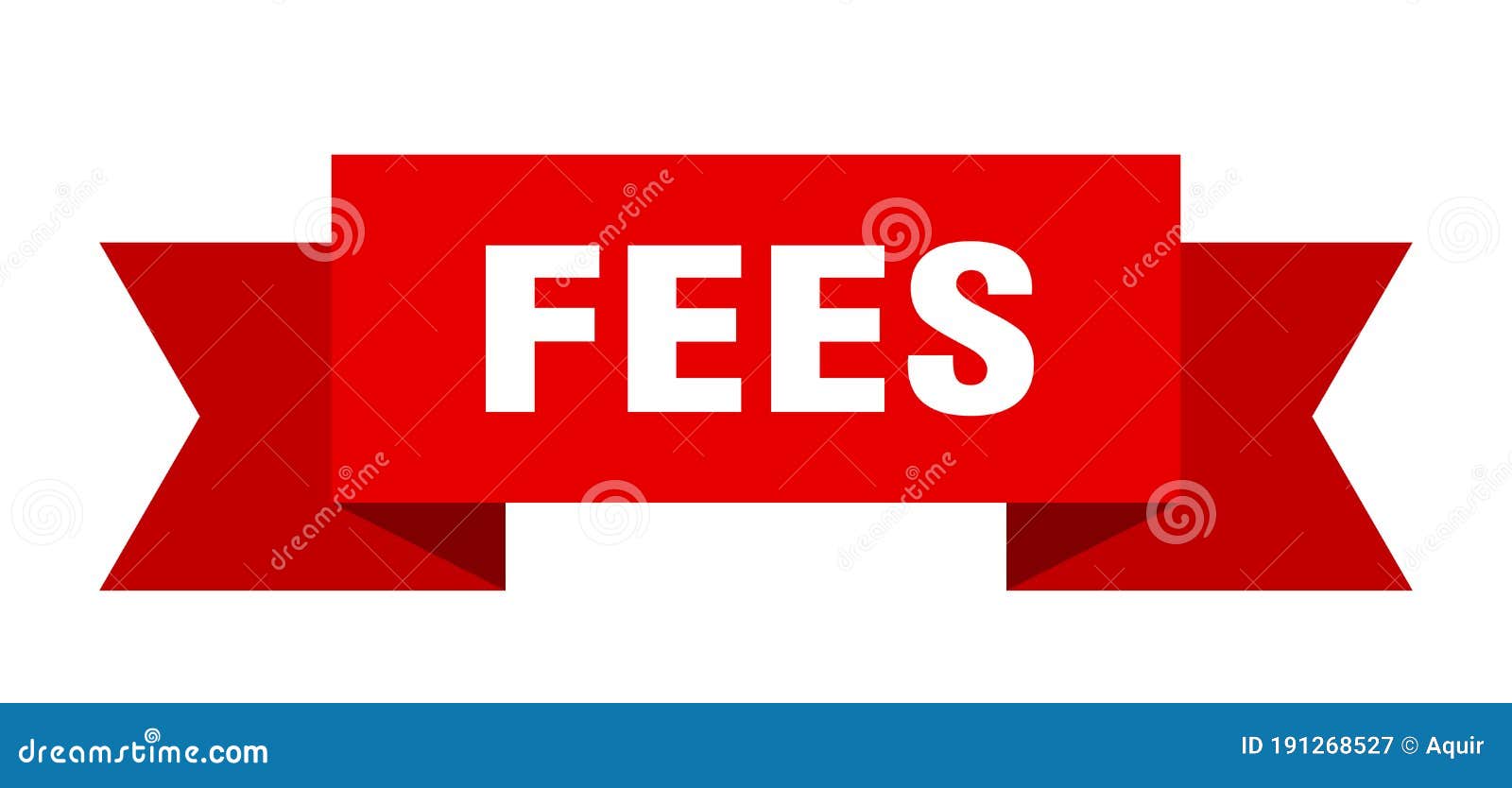 Fees ribbon. stock vector. Illustration of fees, flat - 191268527