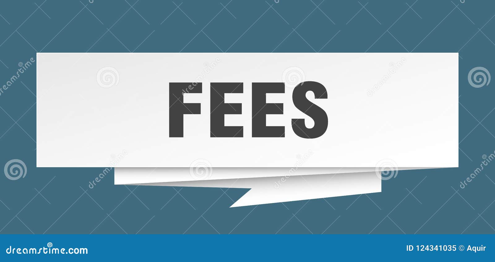 Fees stock vector. Illustration of note, notice, square - 124341035