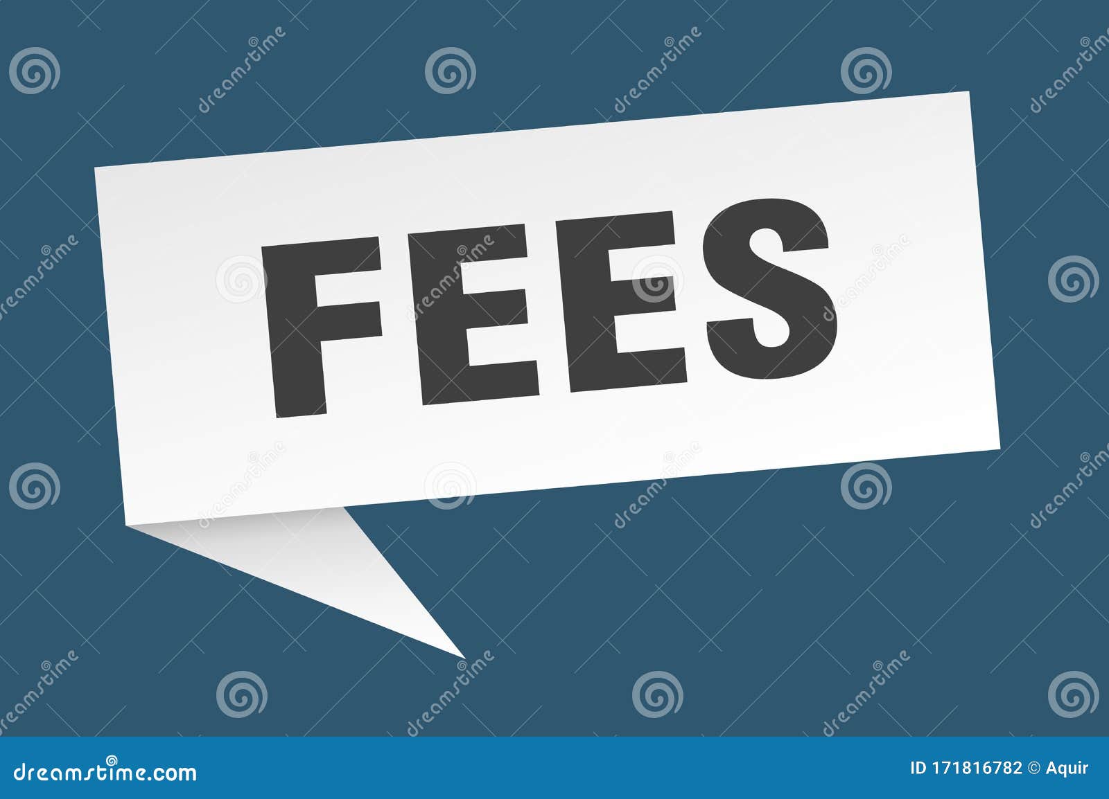 Fees Speech Bubble. Fees Ribbon Sign Stock Vector - Illustration of ...