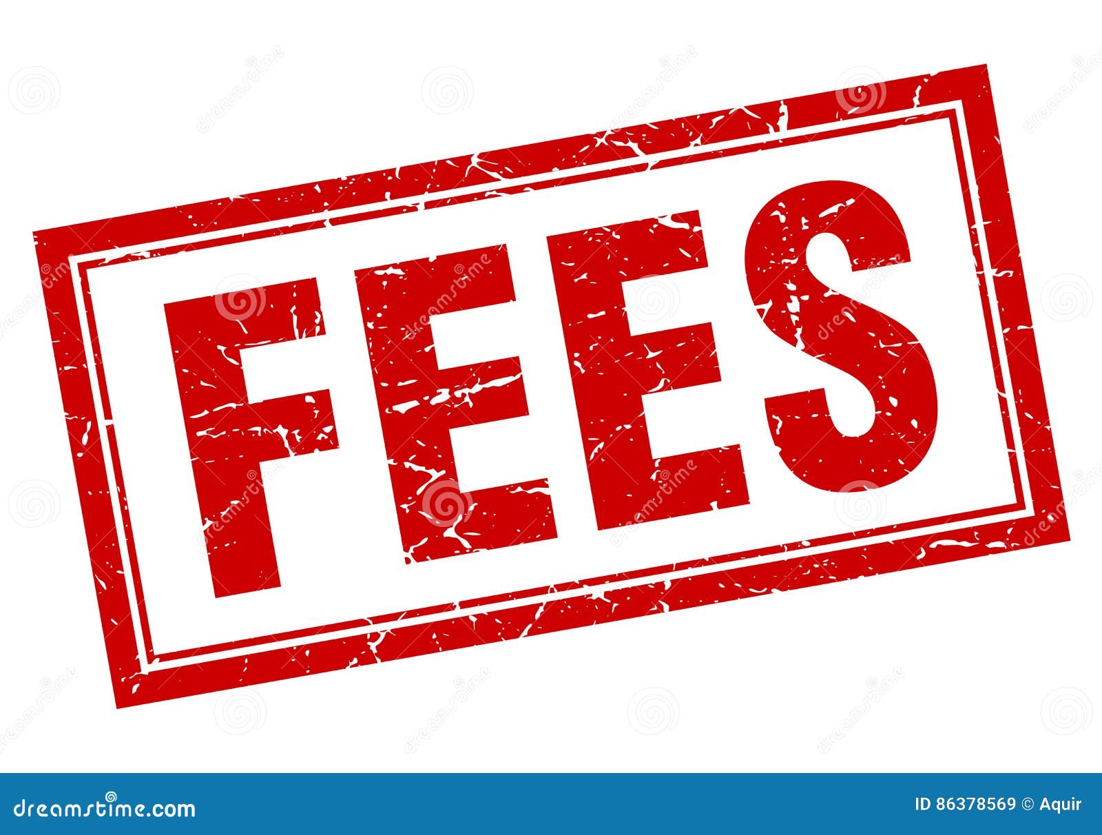 Fees square stamp stock vector. Illustration of sign - 86378569