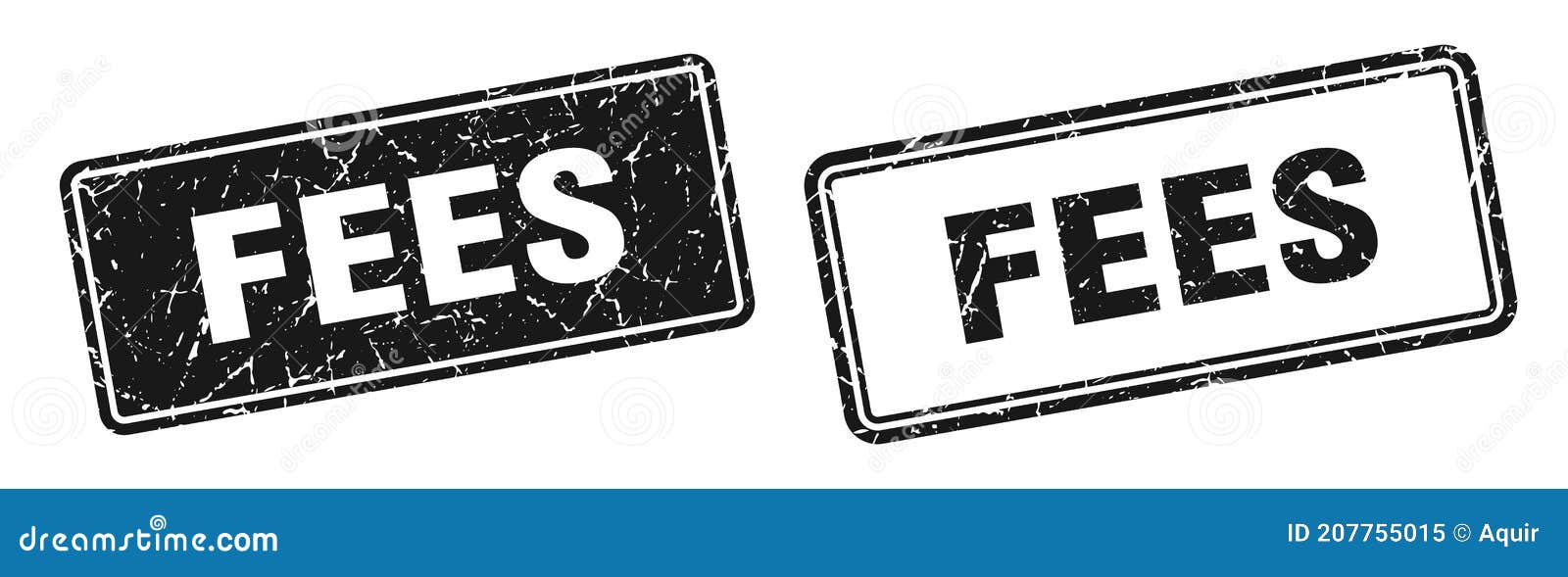 Fees Stamp Set. Fees Square Grunge Sign Stock Vector - Illustration of ...