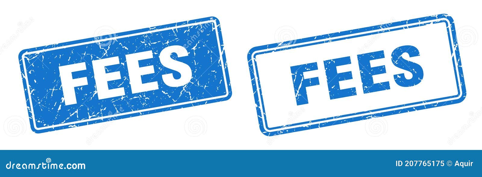Fees Stamp Set. Fees Square Grunge Sign Stock Vector - Illustration of ...