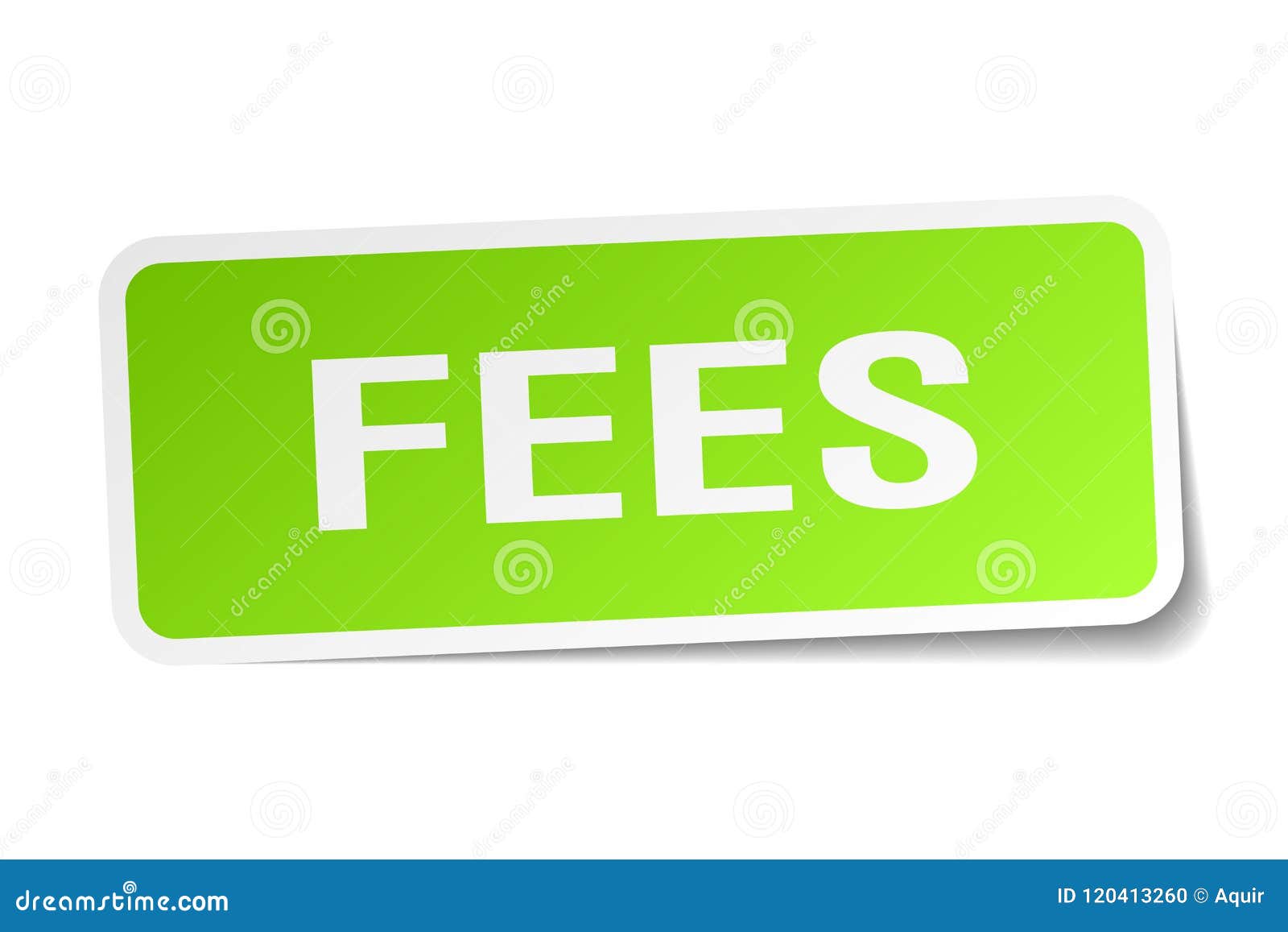 Fees sticker stock vector. Illustration of sticker, background - 120413260