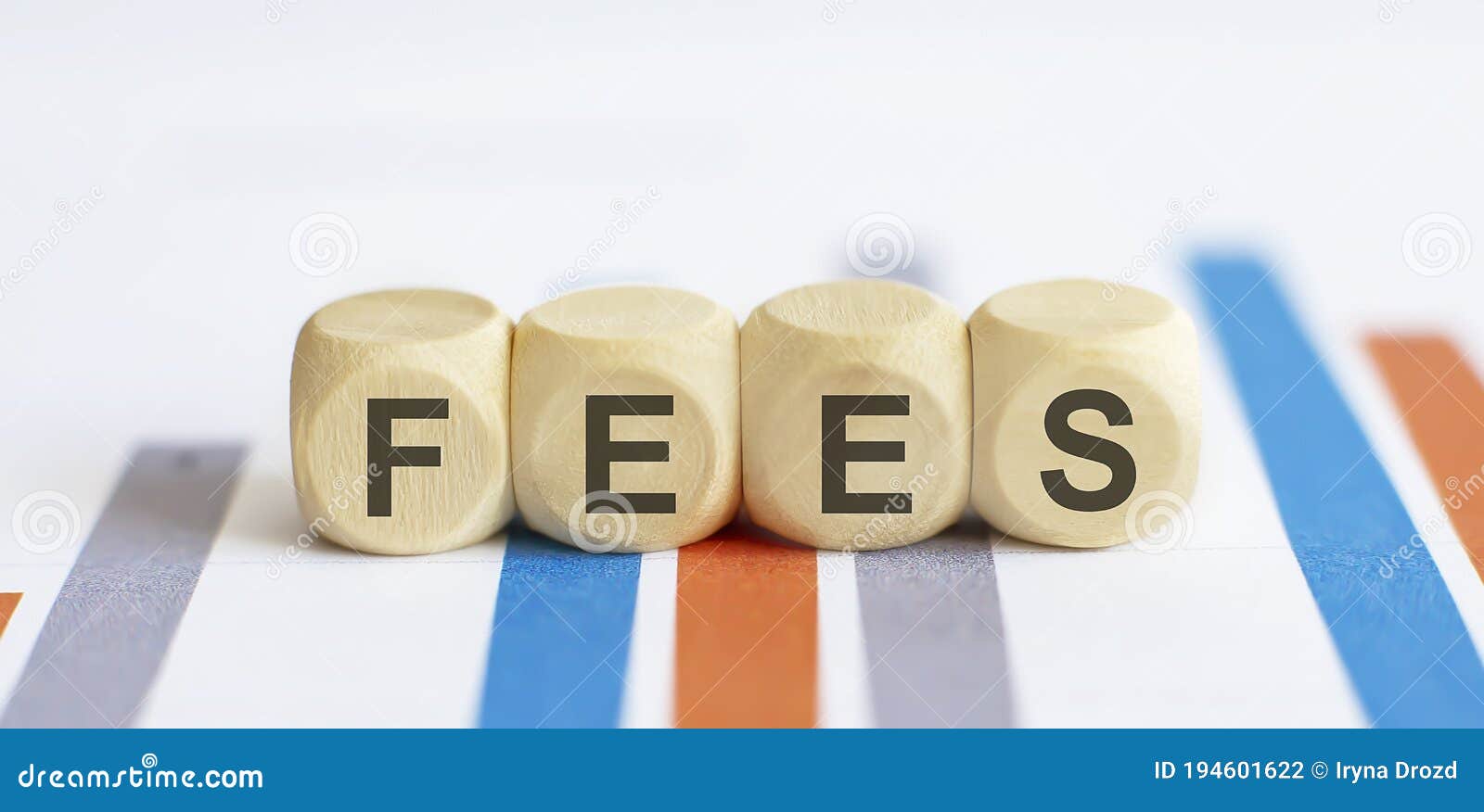 FEES Text on Chart Background. Business Concept Stock Photo - Image of ...