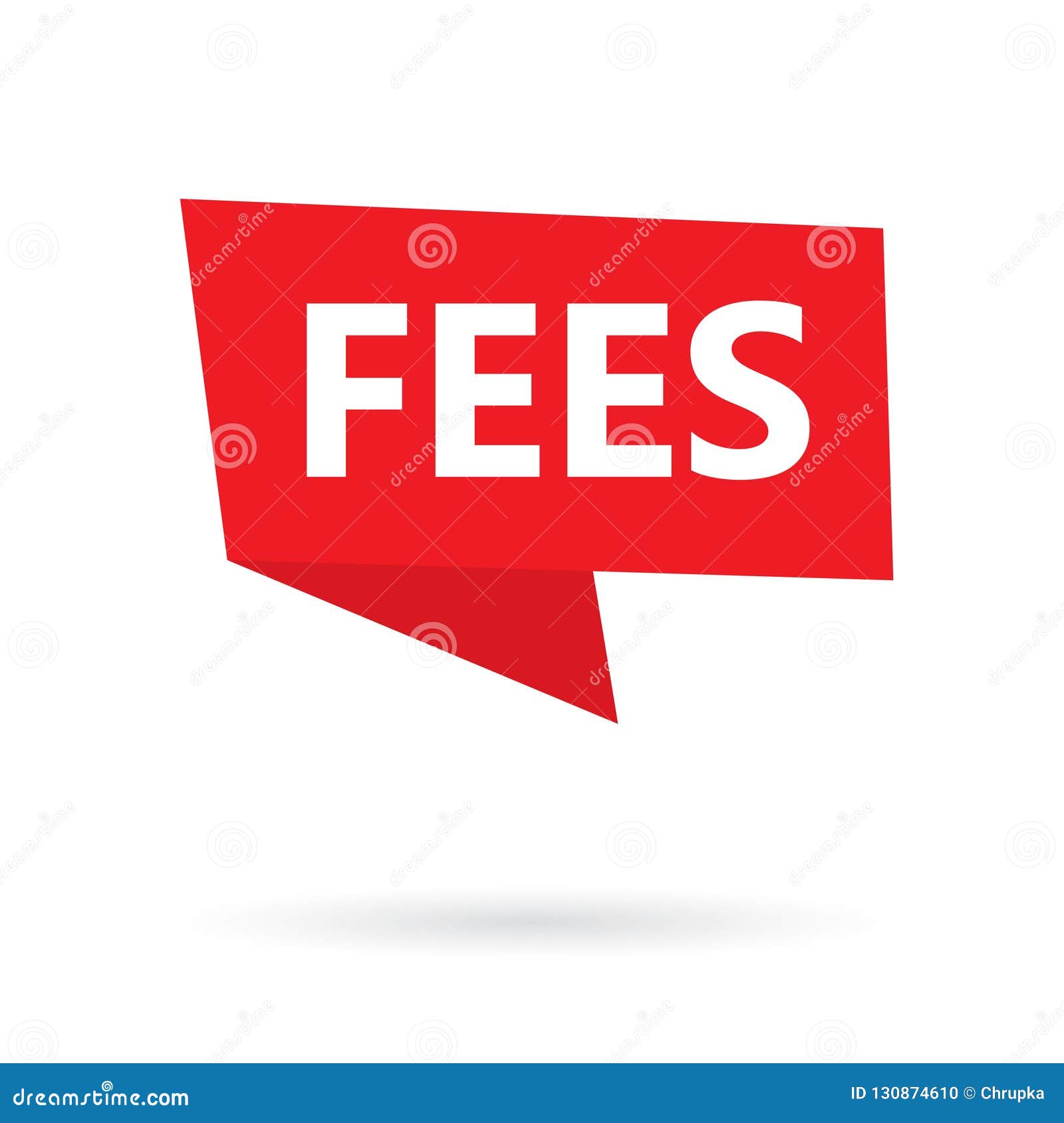 Fees word on a sticker stock vector. Illustration of purchase - 130874610