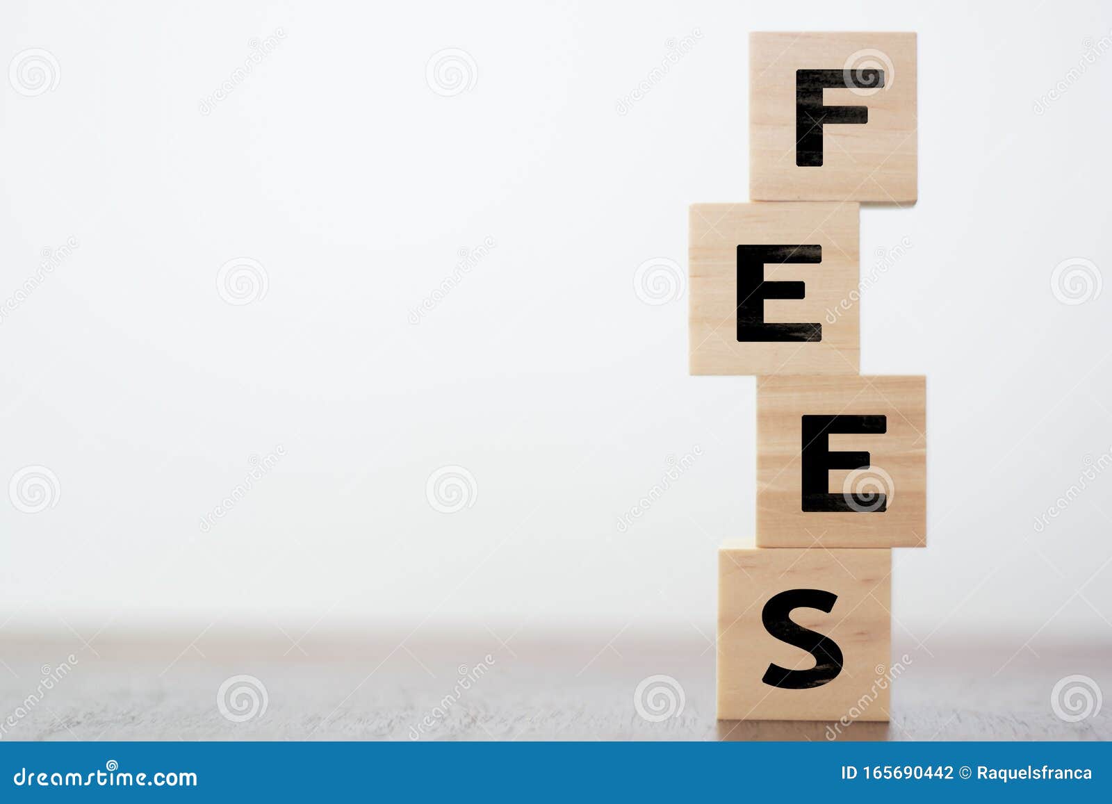 Fees Word Written on Wooden Cubes Stock Photo - Image of paid, business ...