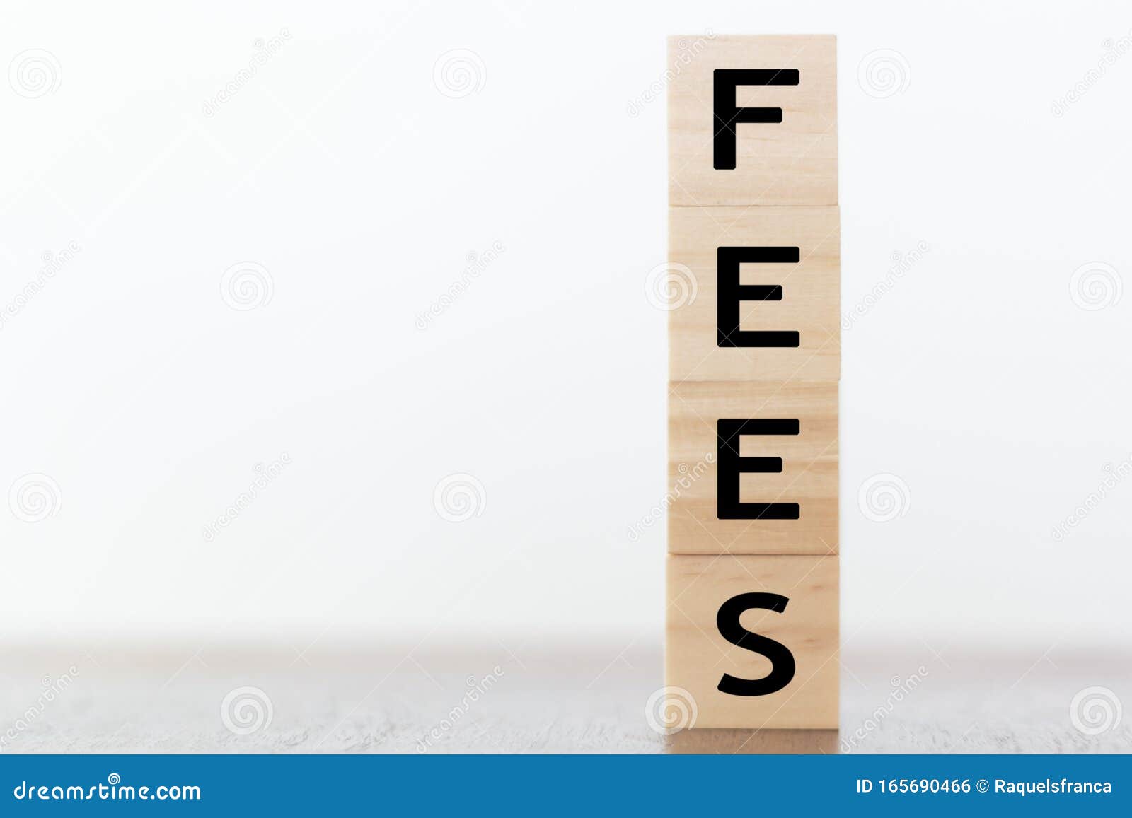 Fees Word Written on Wooden Cubes Stock Photo - Image of blocks ...