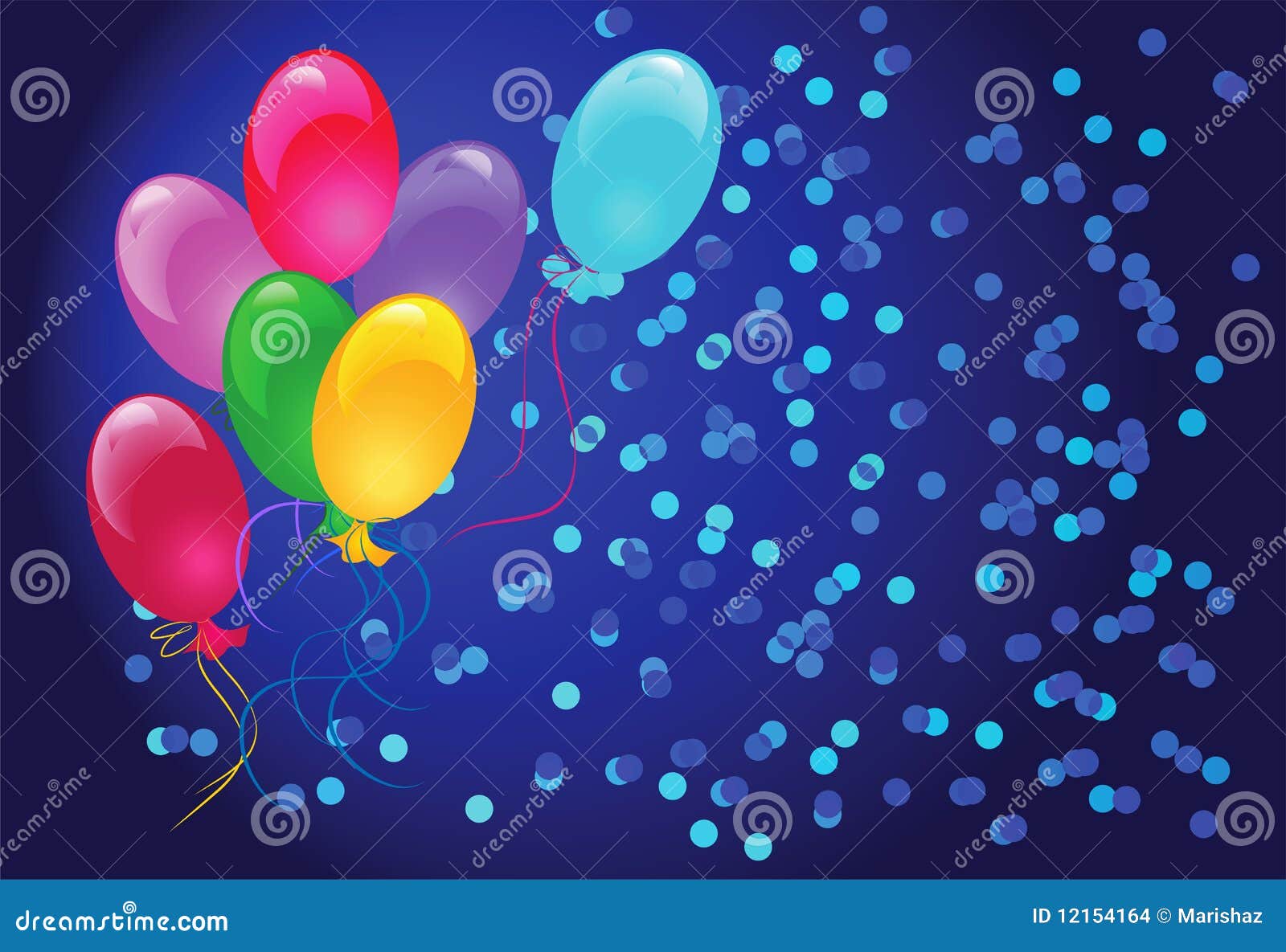 Feest Achtergrond Met Ballons Vector Illustratie - Illustration of ...