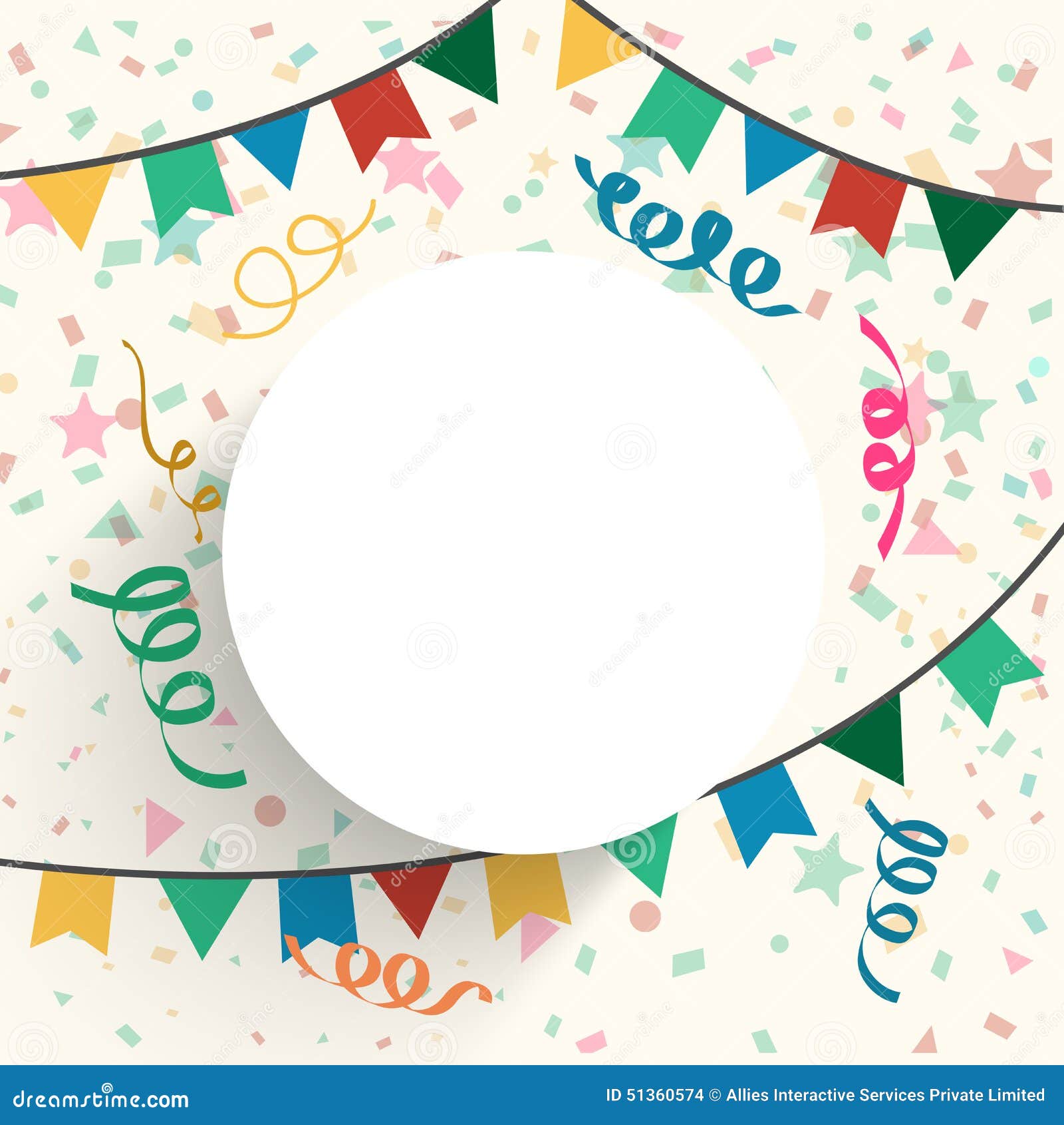 Feestelijke Achtergrond Met Leeg Kader Stock Illustratie - Illustration ...