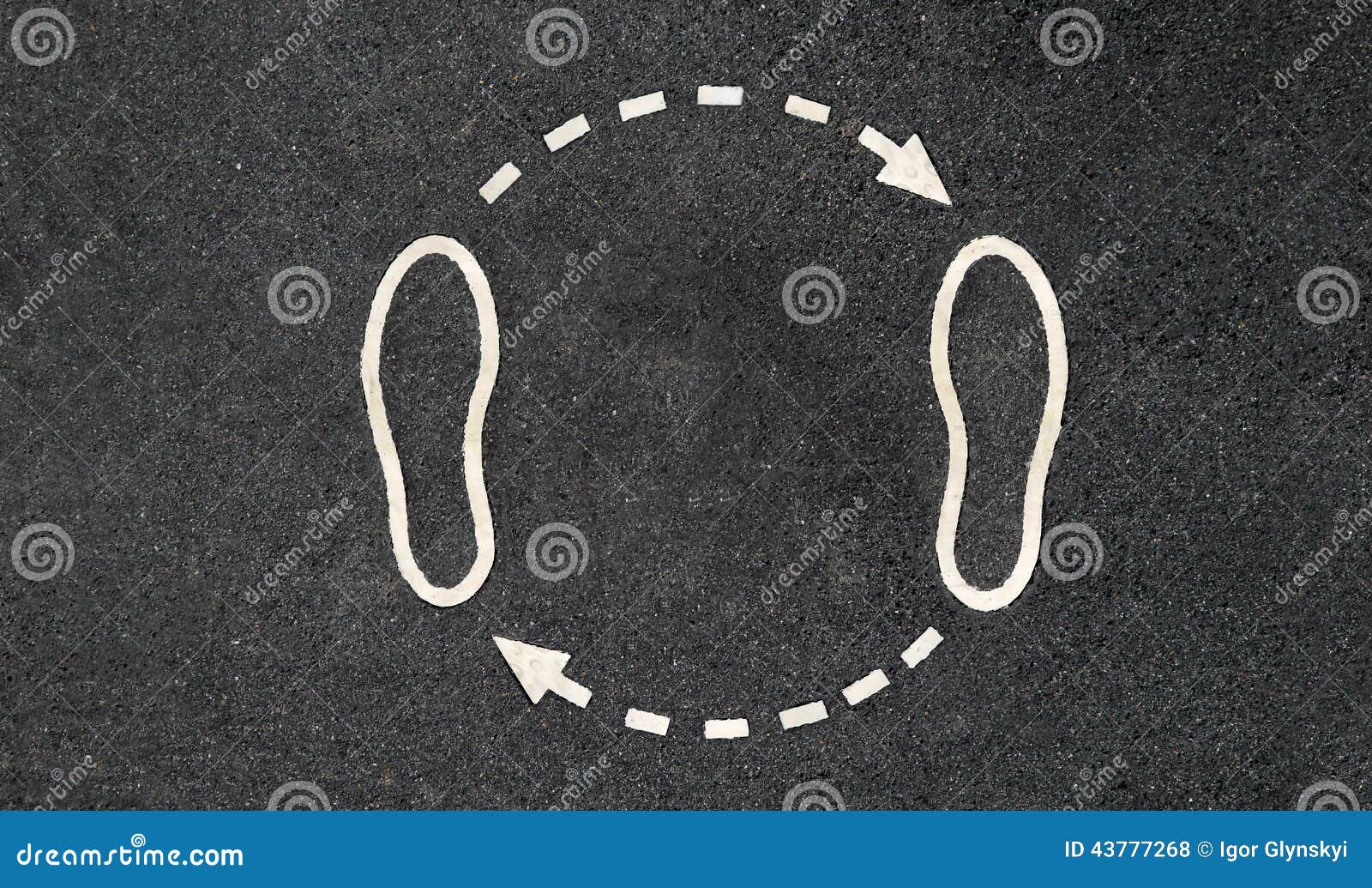 Feet and Arrows. Walking is in a Circle Stock Photo - Image of choice ...