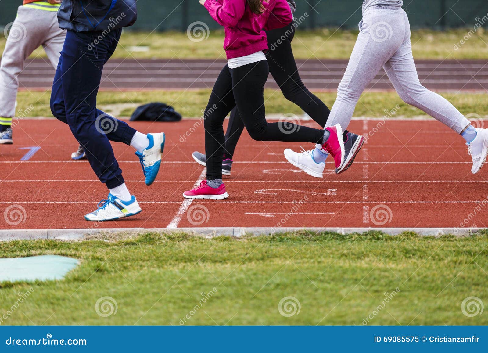 Feet of Athletes on a Track Stock Image - Image of outdoors, running ...