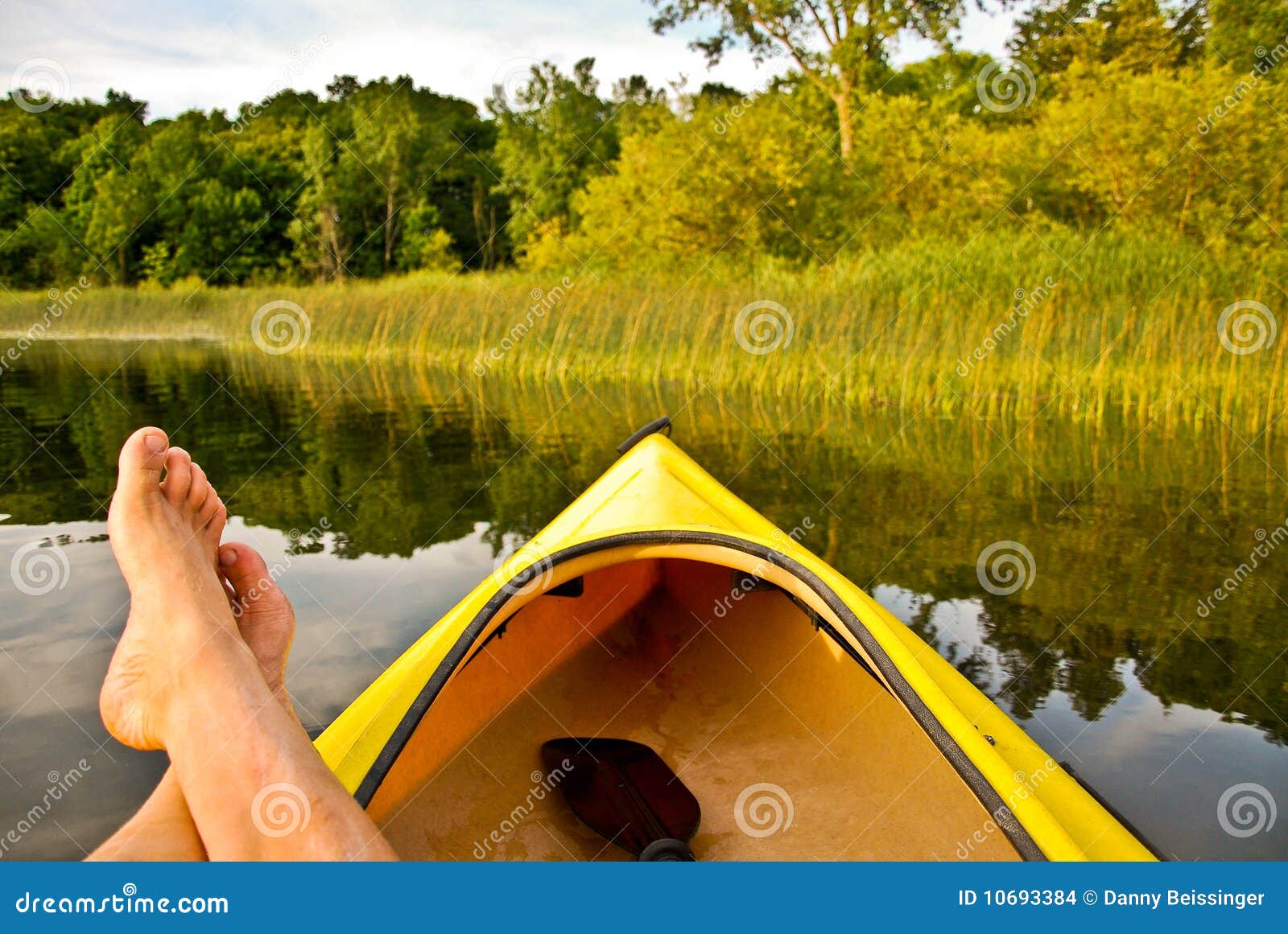 Feet in boat on lake stock photo. Image of easy, america - 10693384