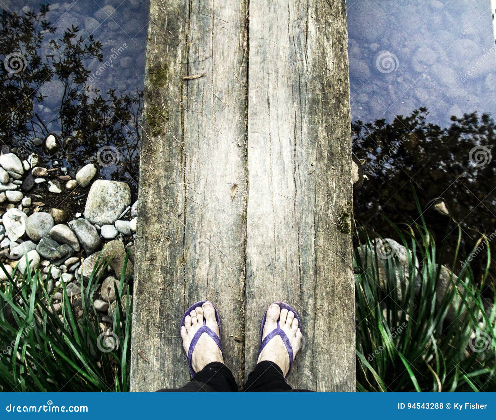 Feet on a Bridge stock photo. Image of little, hispanic - 94543288