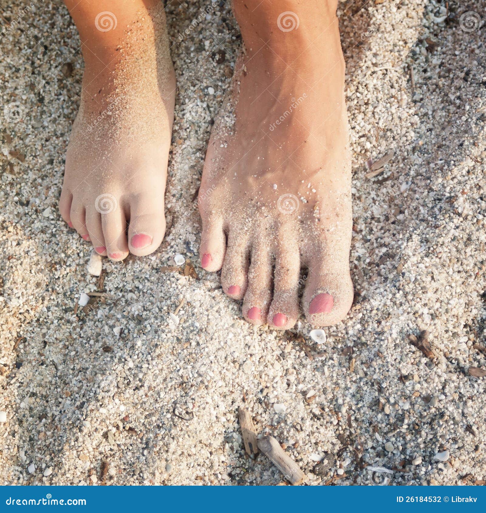 Feet of Child and Mom in the Sea Sand Stock Photo - Image of foot ...