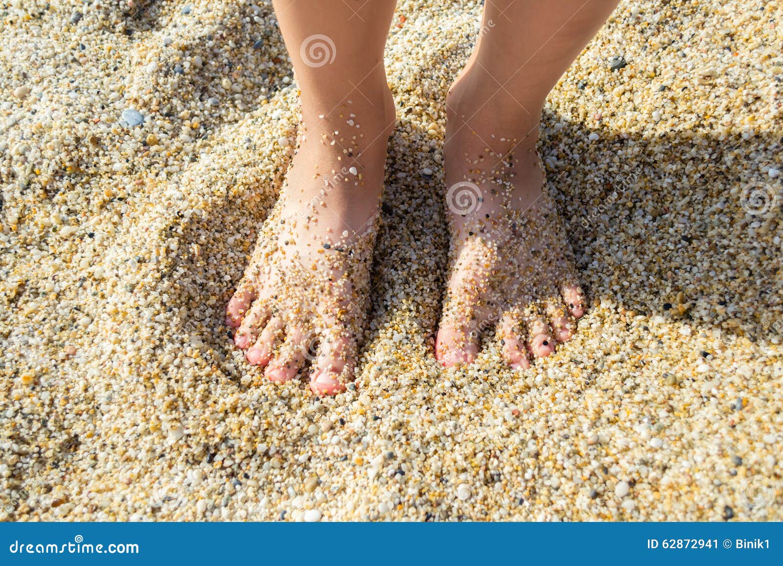 Feet of a Child in the Sand Stock Image - Image of legs, close: 62872941