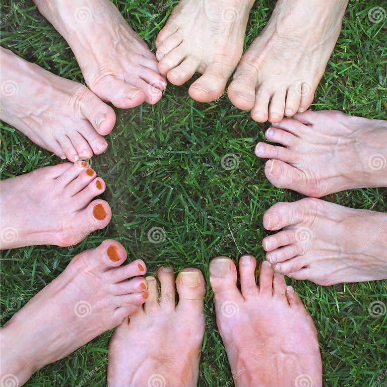 Feet in a circle stock image. Image of parts, touch, body - 21551281