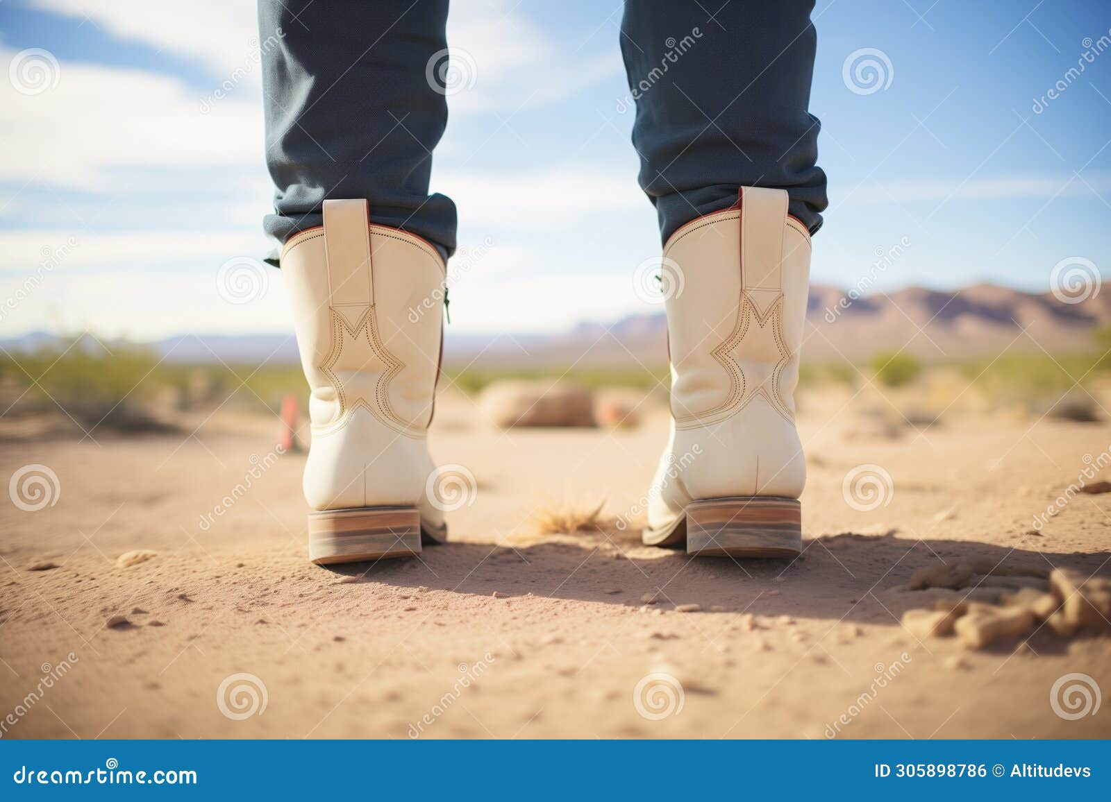 Feet in Cowboy Boots at a Desert Trailhead Stock Photo - Image of wear ...