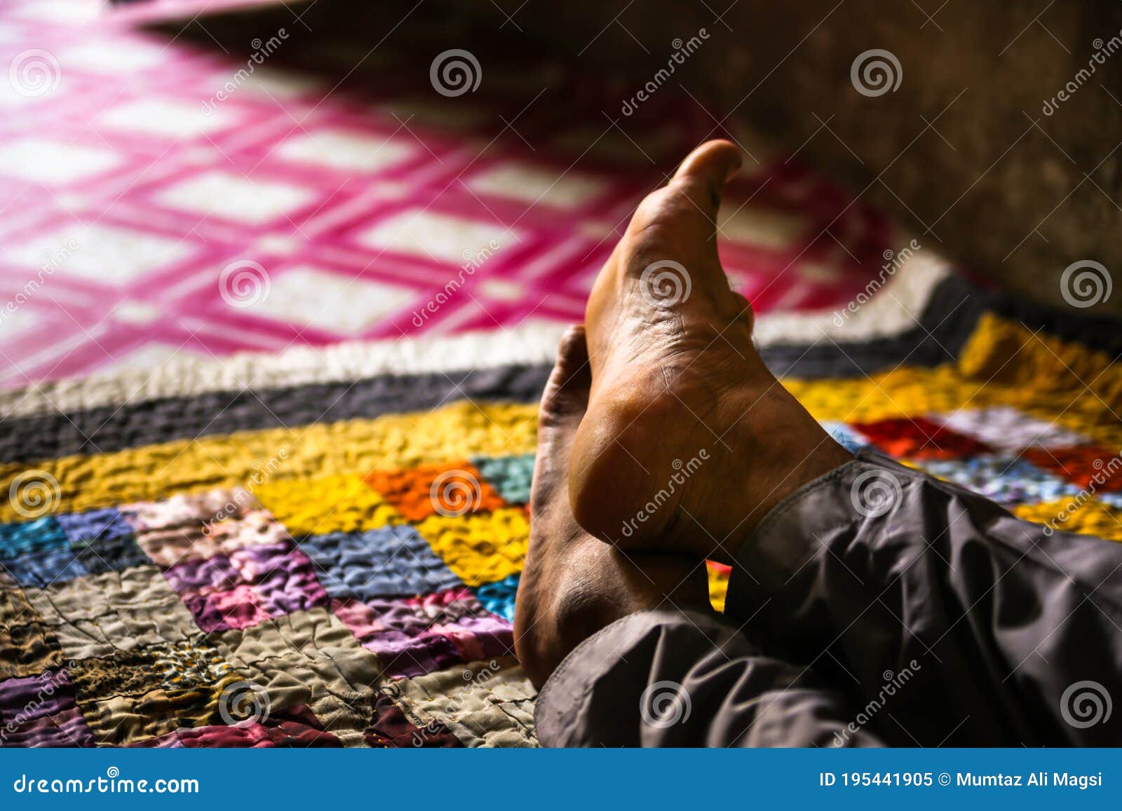 Feet of a Dead Body Laying Down on the Floor Stock Image - Image of ...
