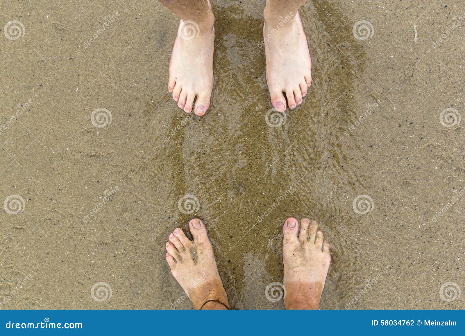 Big Feet Of Father And Tiny Legs Of Child At Home Stock Image ...