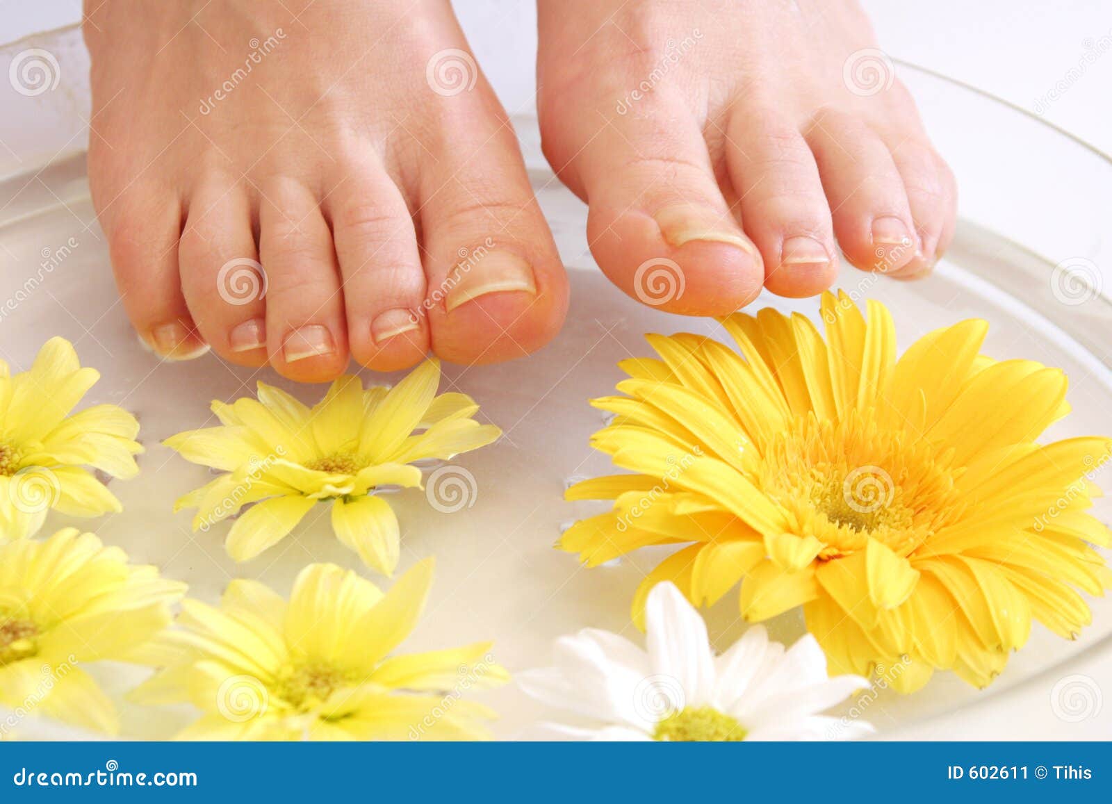 Feet and flowers stock image. Image of fresh, health, beautiful - 602611