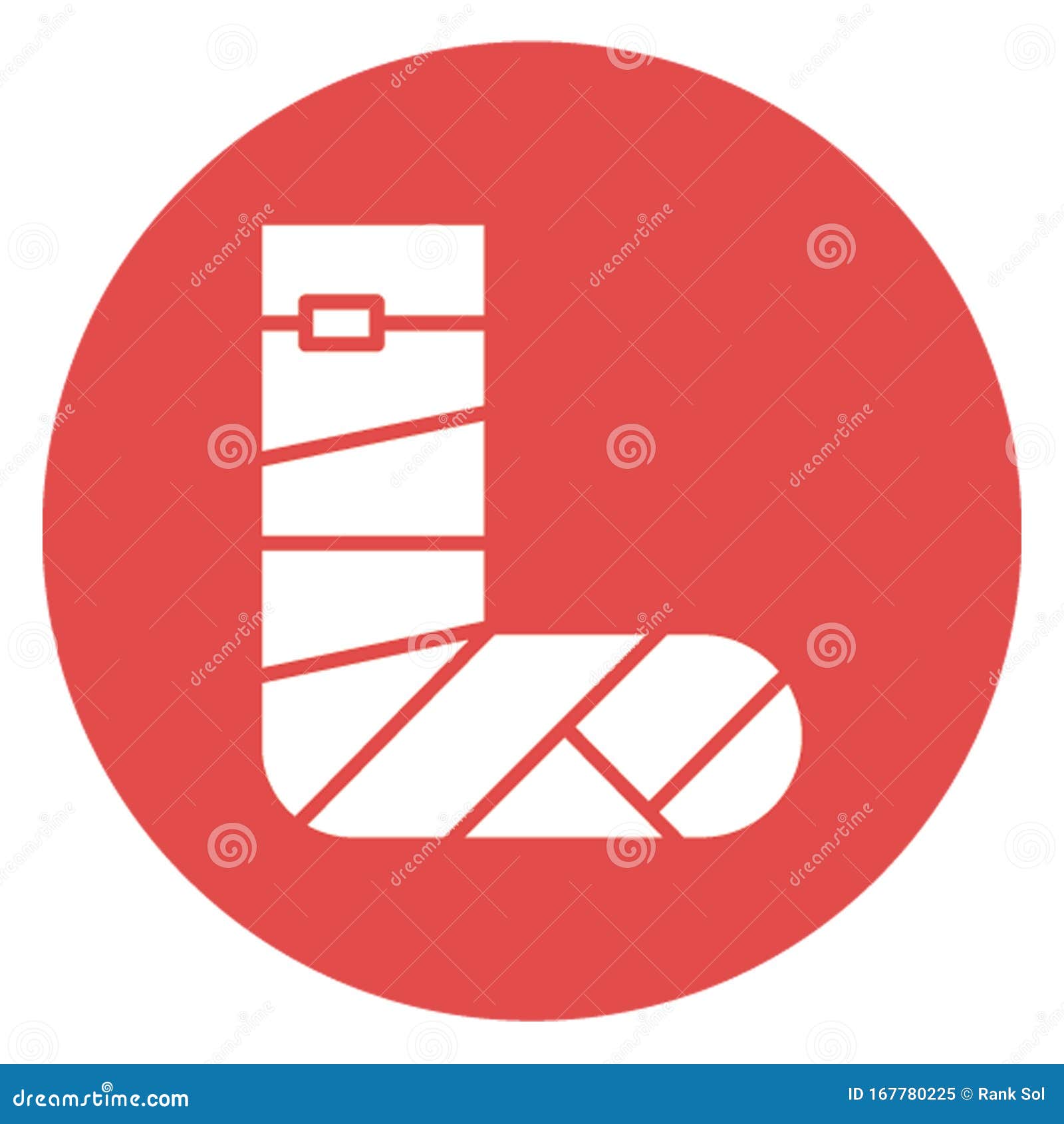 Feet Fracture, Skin Leg Logo Design. Accident Patient. Foot Bandage ...