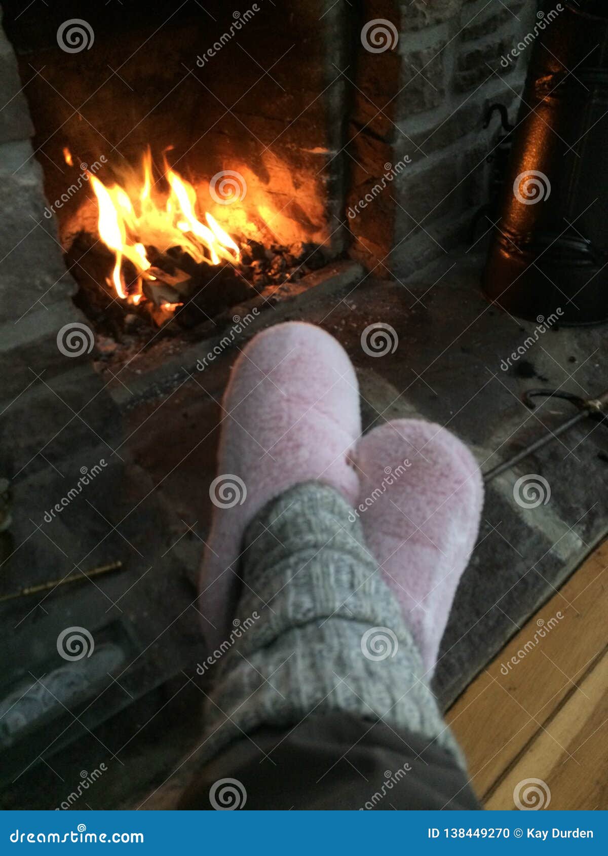 Feet in Front of a Log Fire Stock Photo - Image of feet, cosy: 138449270