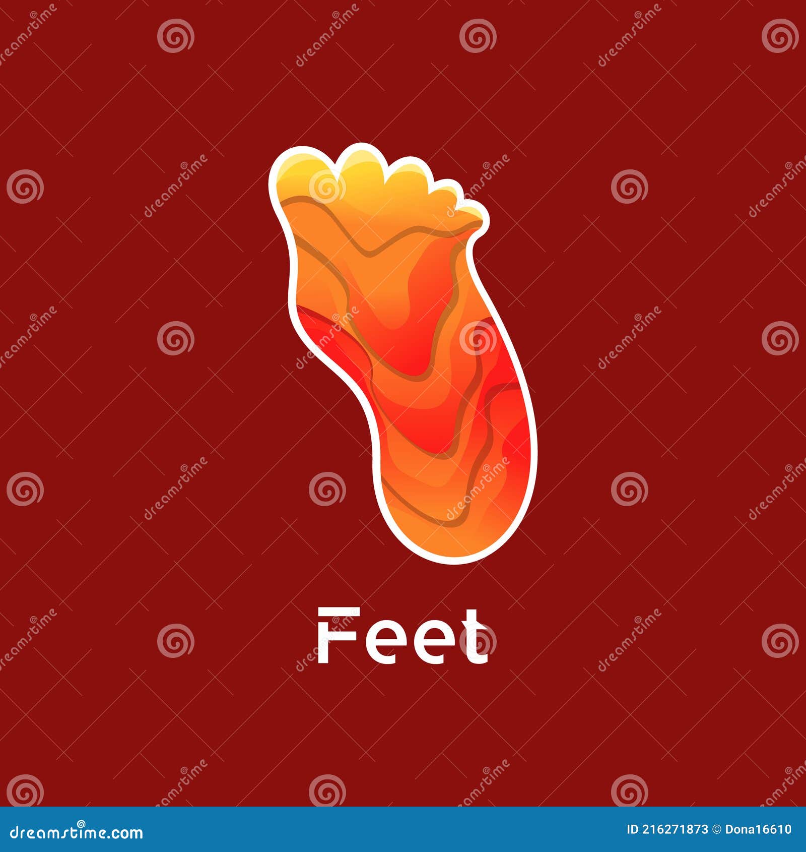 Feet vector stock vector. Illustration of food, footprint - 216271873