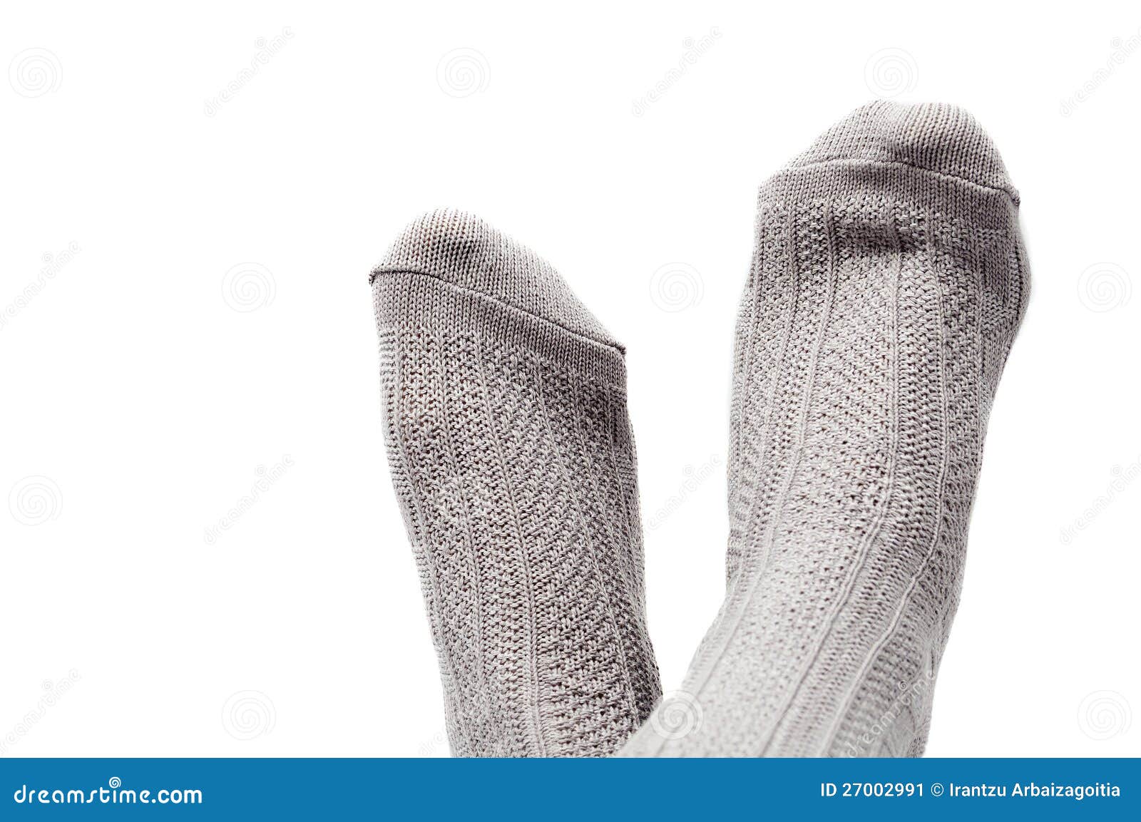 Feet with Gray Socks Isolated on White Stock Image - Image of color ...