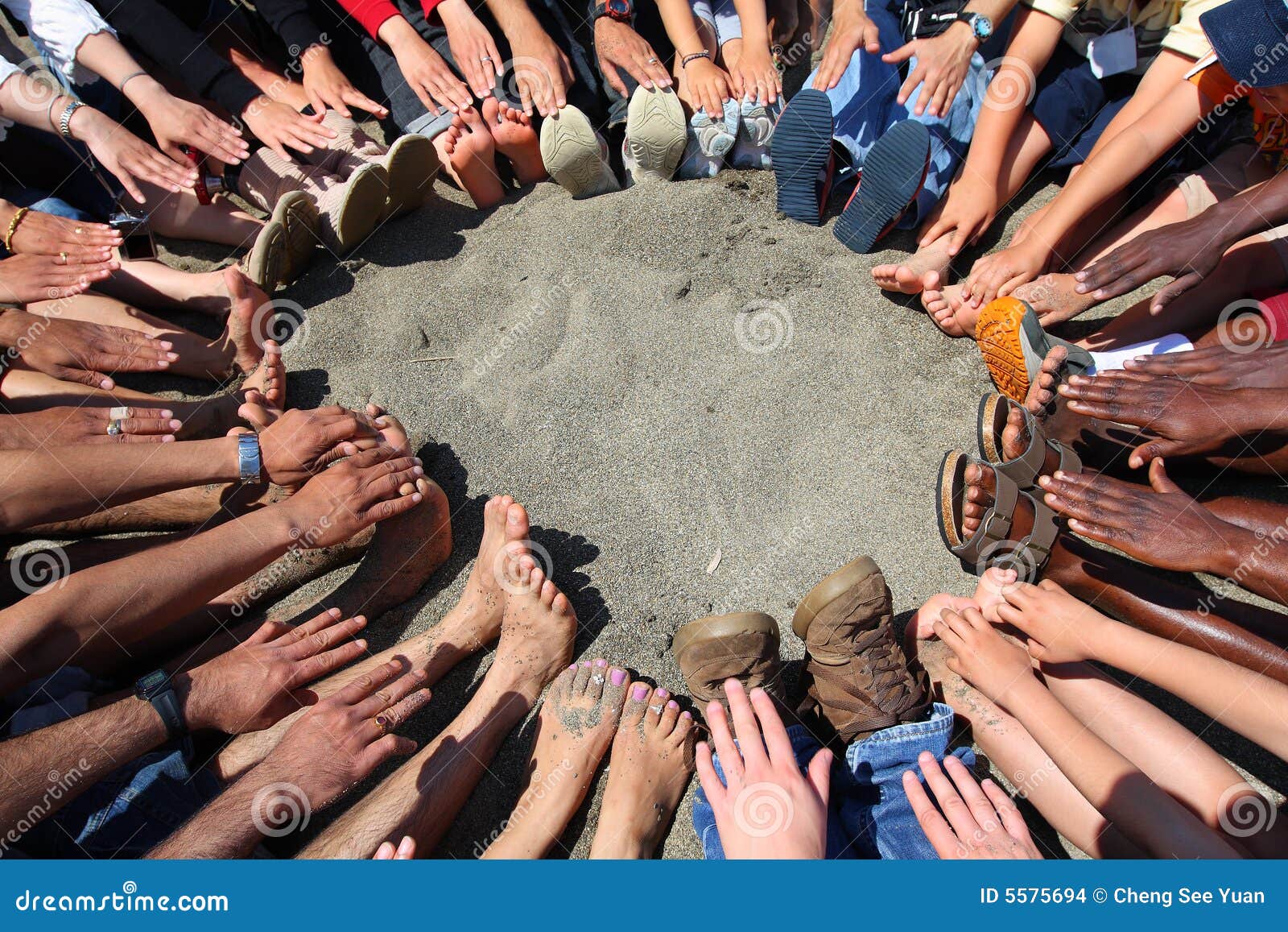 Feet and hands stock photo. Image of sand, international - 5575694