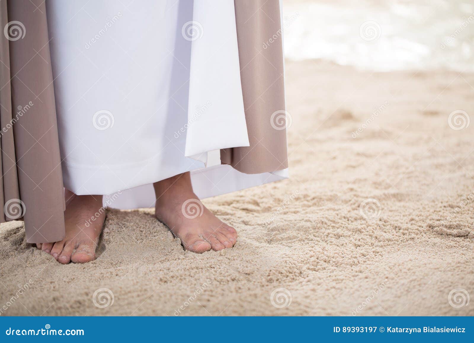 Feet of Jesus on sand stock image. Image of icon, bright - 89393197