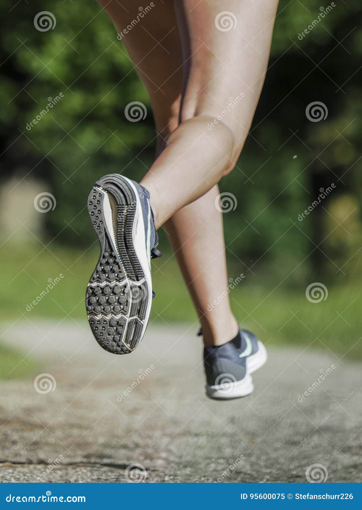 Feet of a jogger stock image. Image of motion, person - 95600075