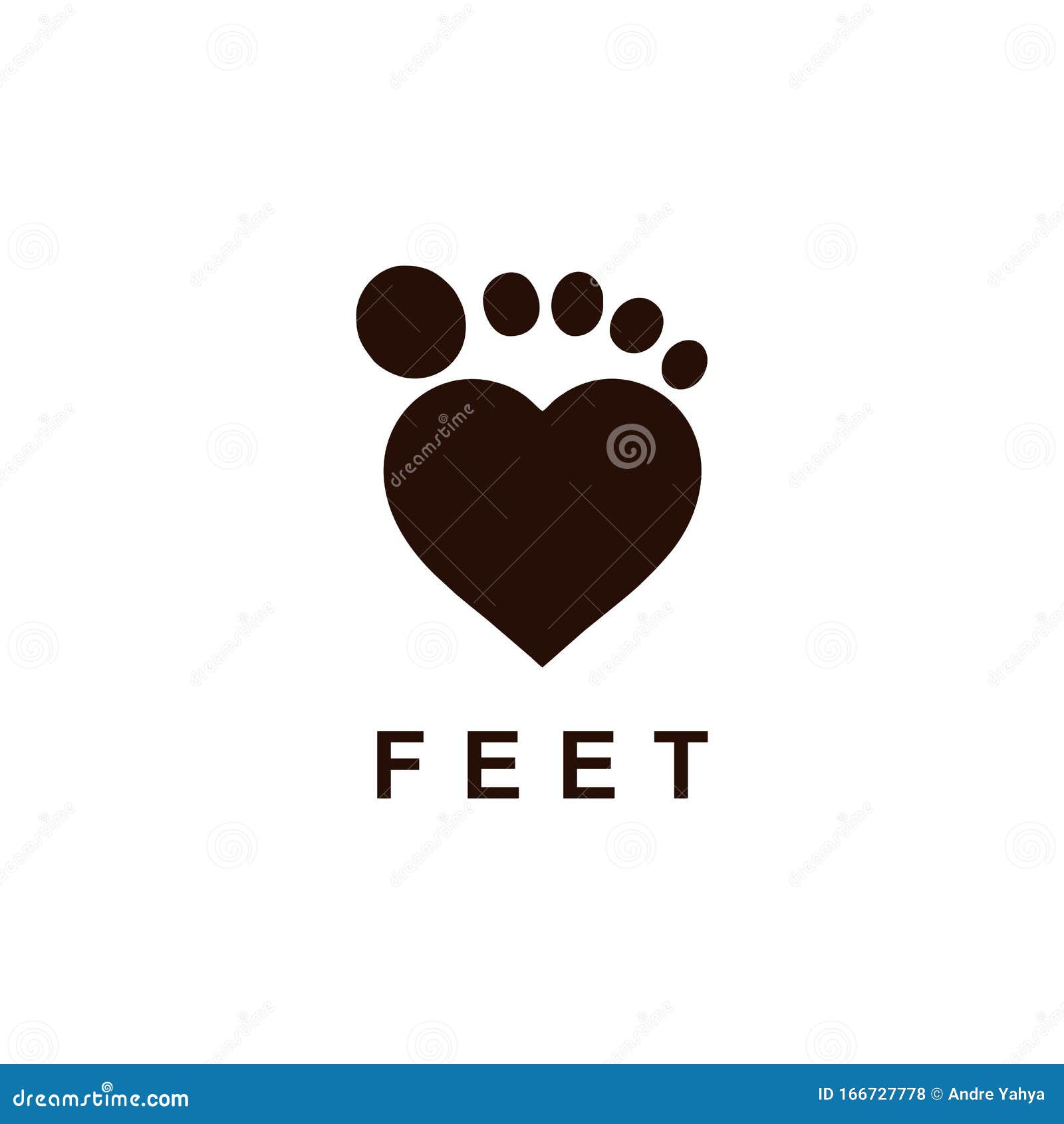 Feet logo template stock illustration. Illustration of heart - 166727778