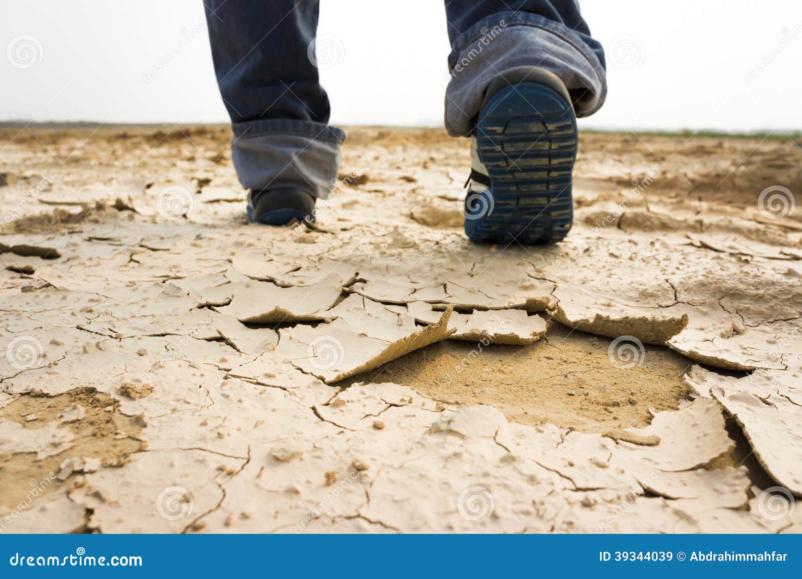 Feet of Man Walking on Dry Soil Stock Image - Image of ground, design ...