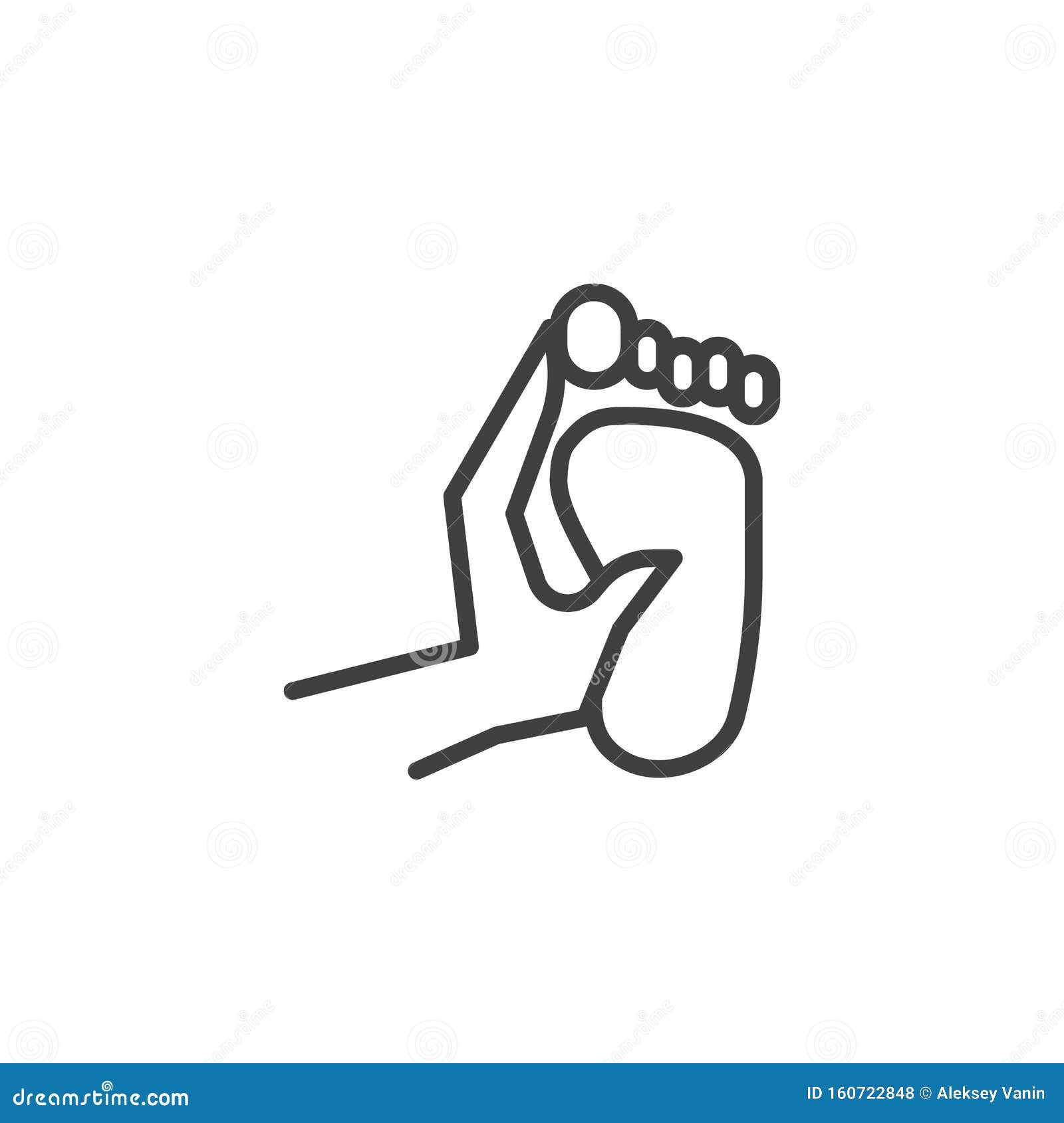 Feet Massage Line Icon Stock Vector Illustration Of Healing 160722848