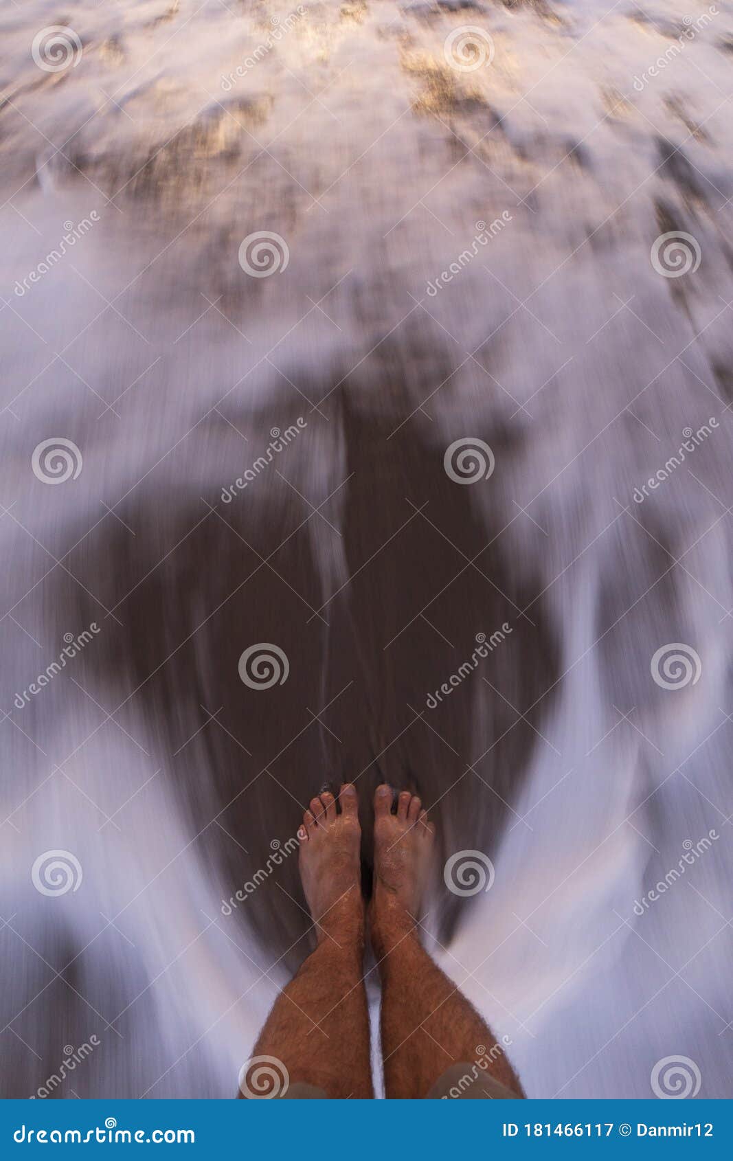 Feet in a Moving Waves at Sunrise Stock Image - Image of palma, phuket ...