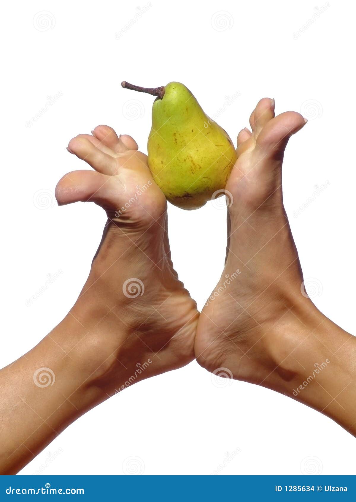 Feet & pear stock photo. Image of fresh, health, beauty - 1285634