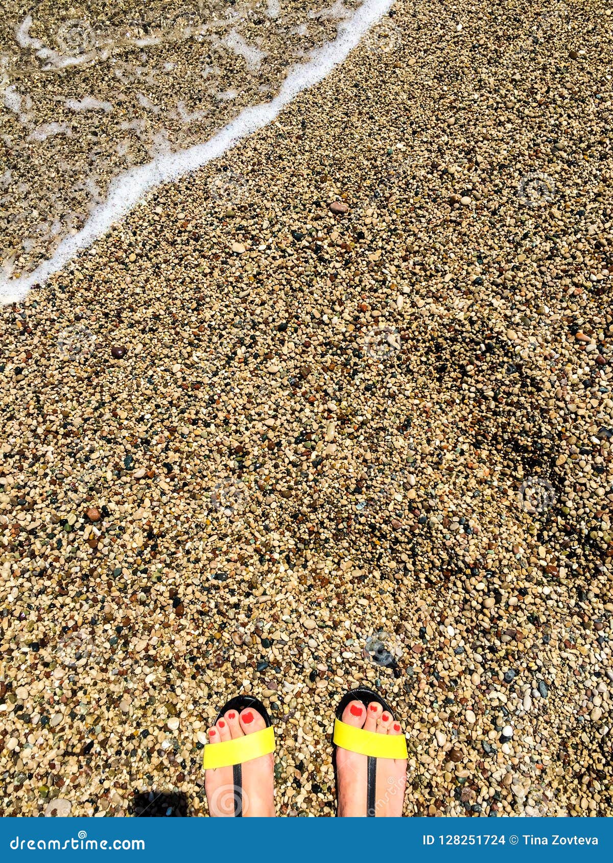 Feet on pebbles stock photo. Image of health, pebble - 128251724
