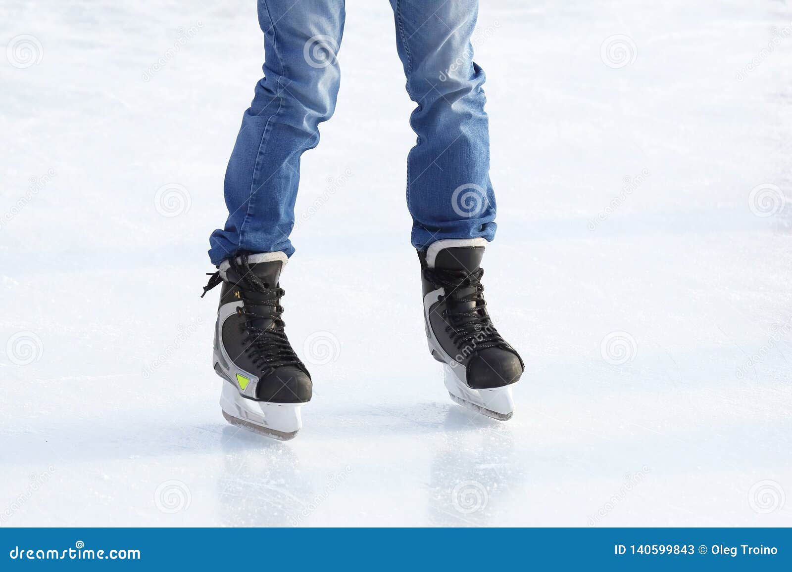 Feet of People Skating on the Ice Rink Stock Image - Image of boot ...