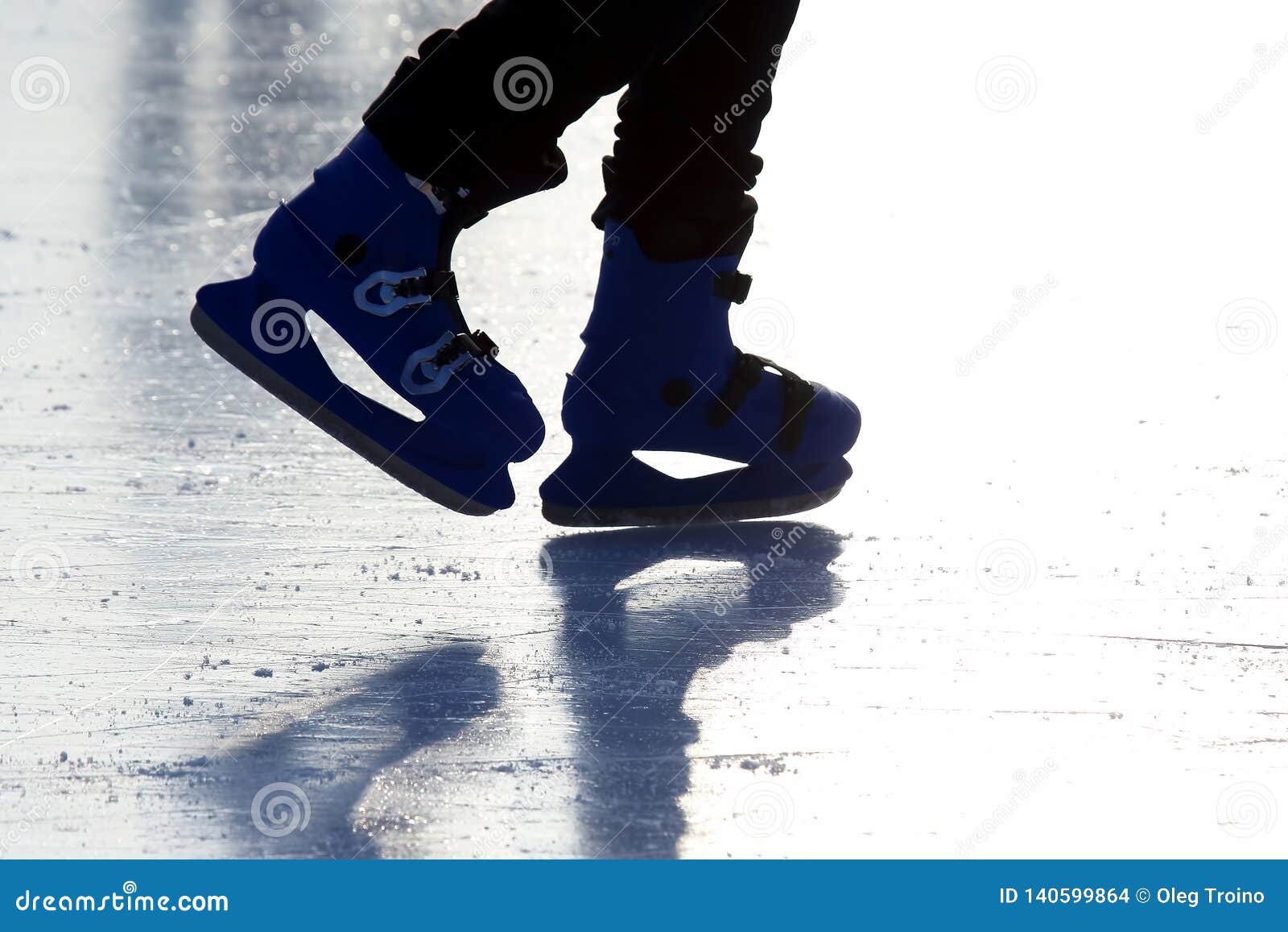 Feet of People Skating on the Ice Rink Stock Photo - Image of human ...