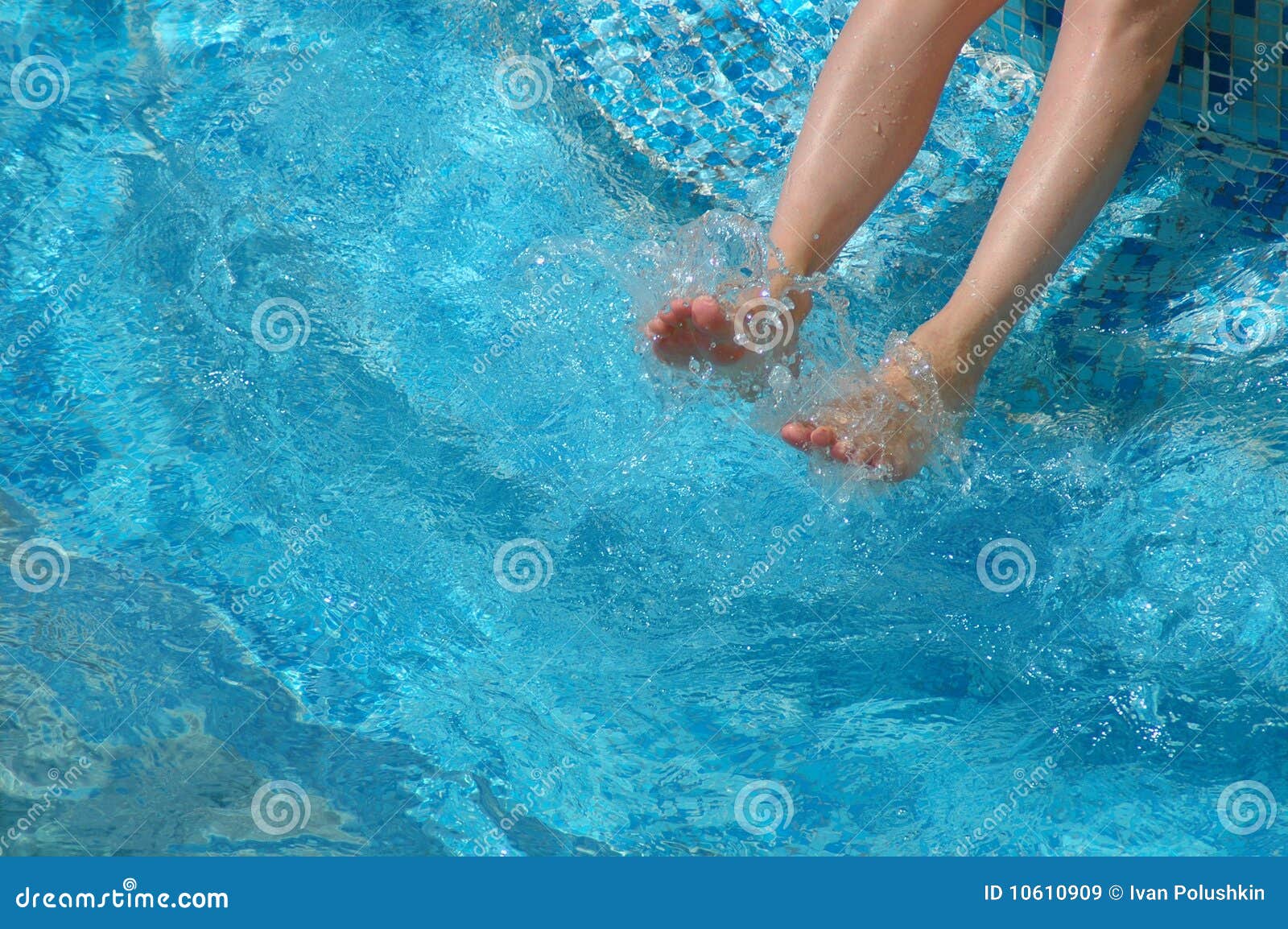 Feet in pool water stock image. Image of summer, tourist - 10610909