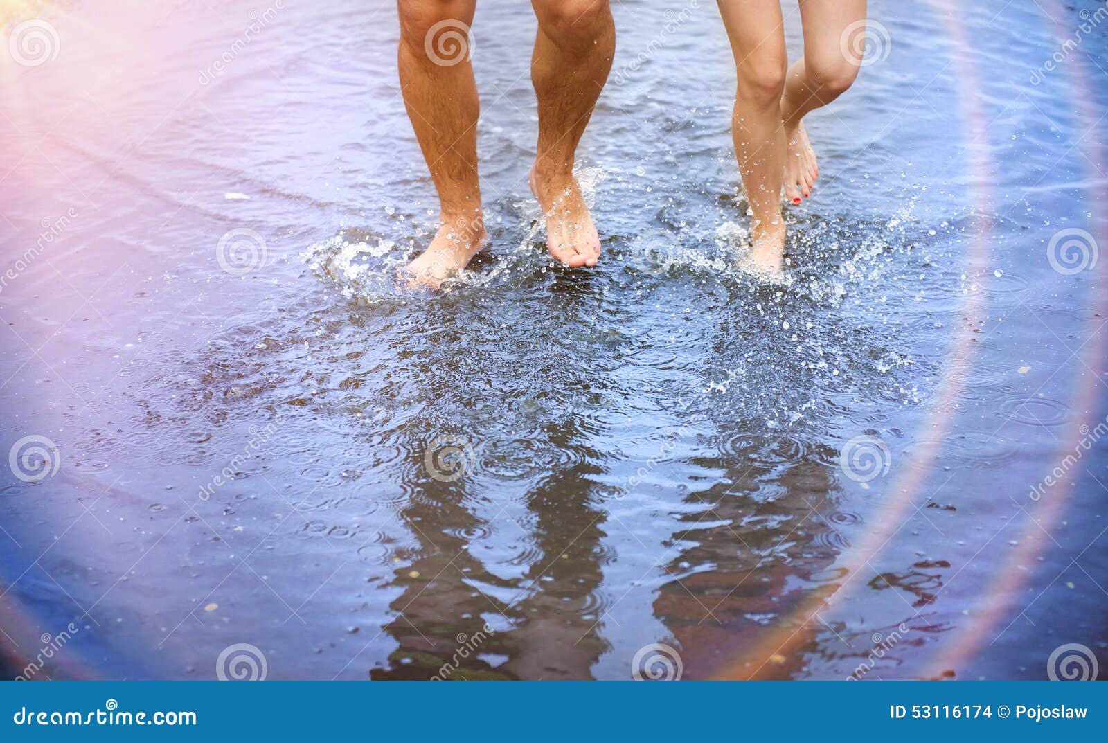 Feet in puddle stock photo. Image of friends, shower - 53116174